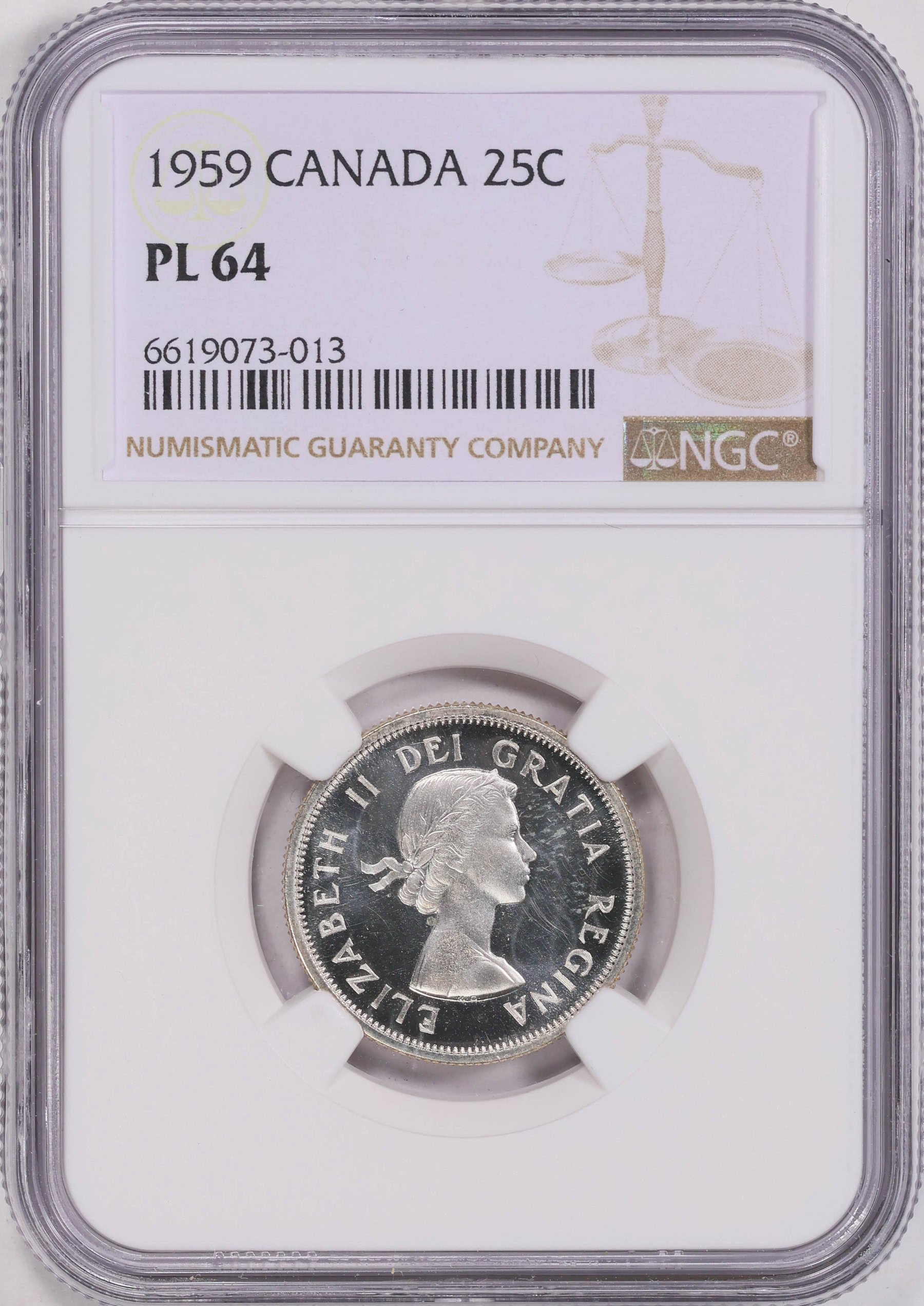 Canada 1959 Silver 25 Cents KM-52 NGC PL-64 (Item 1755848 ...