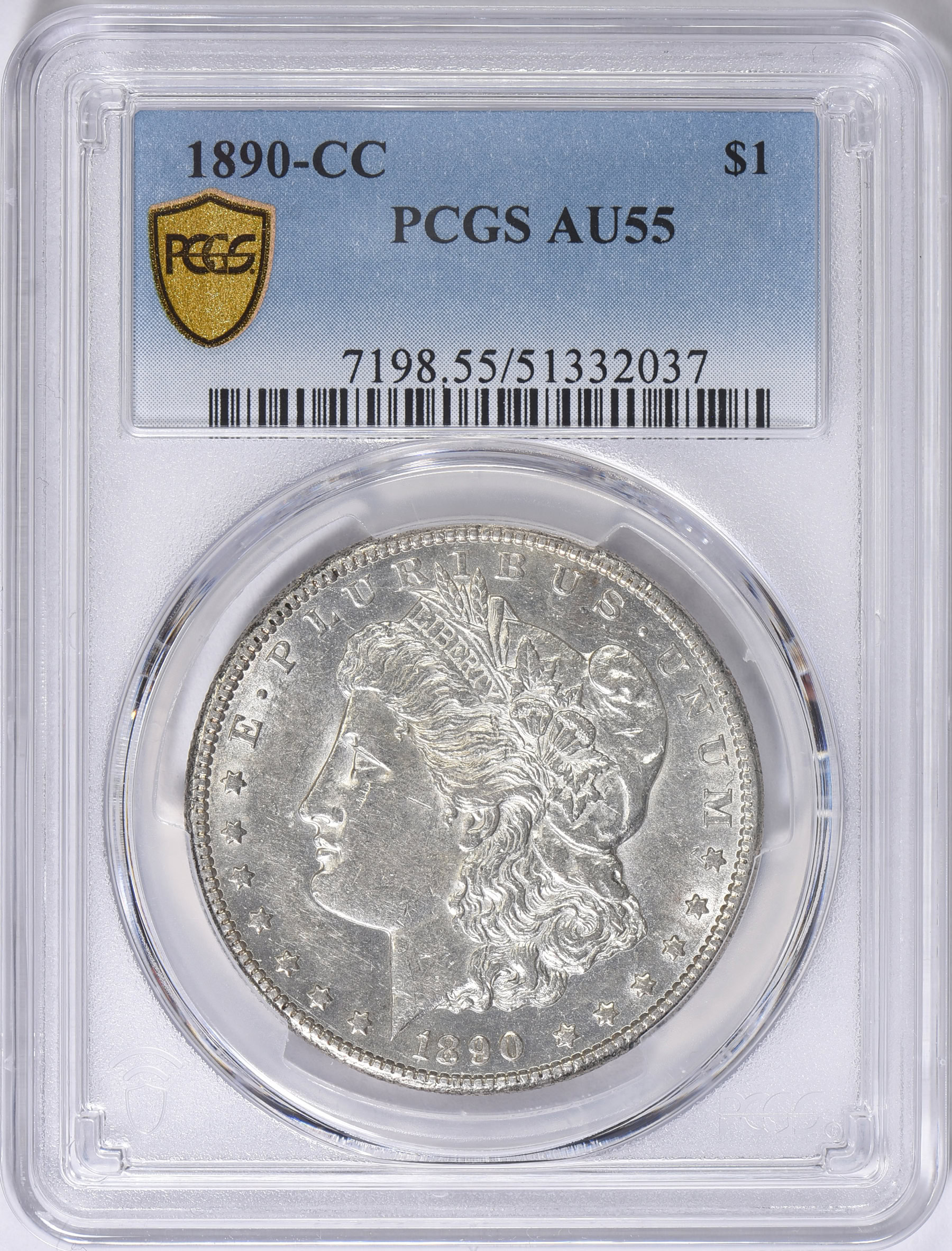 1890-CC Morgan Silver Dollar PCGS AU-55 (Item 1755889) | GreatCollections Coin Auctions