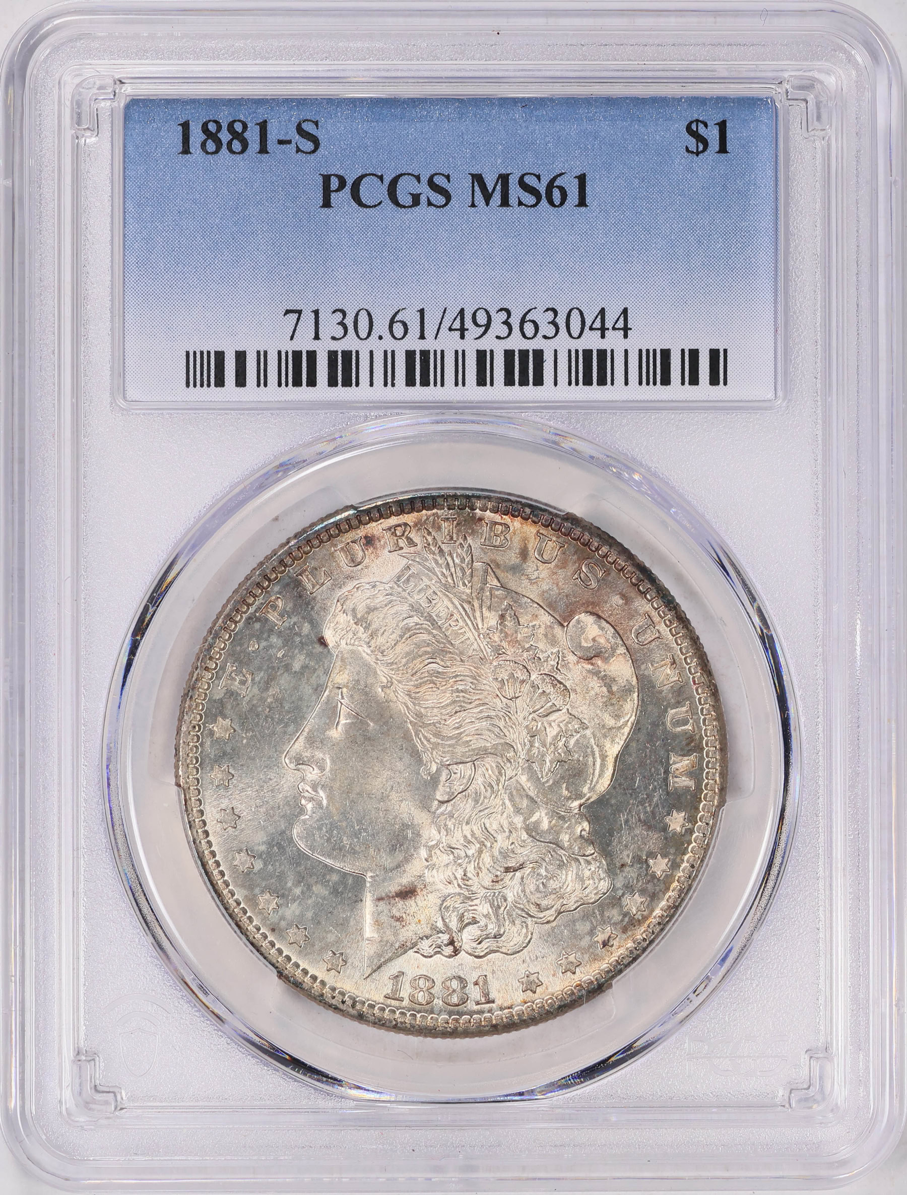 1881-S Morgan Silver Dollar PCGS MS-61 (Item 1755917) | GreatCollections Coin Auctions