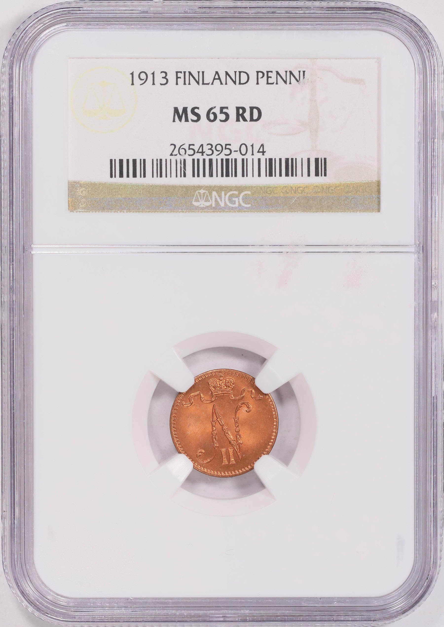 Finland 1913 Penni KM-13 NGC MS-65 RD (Item 1755956) | GreatCollections Coin Auctions