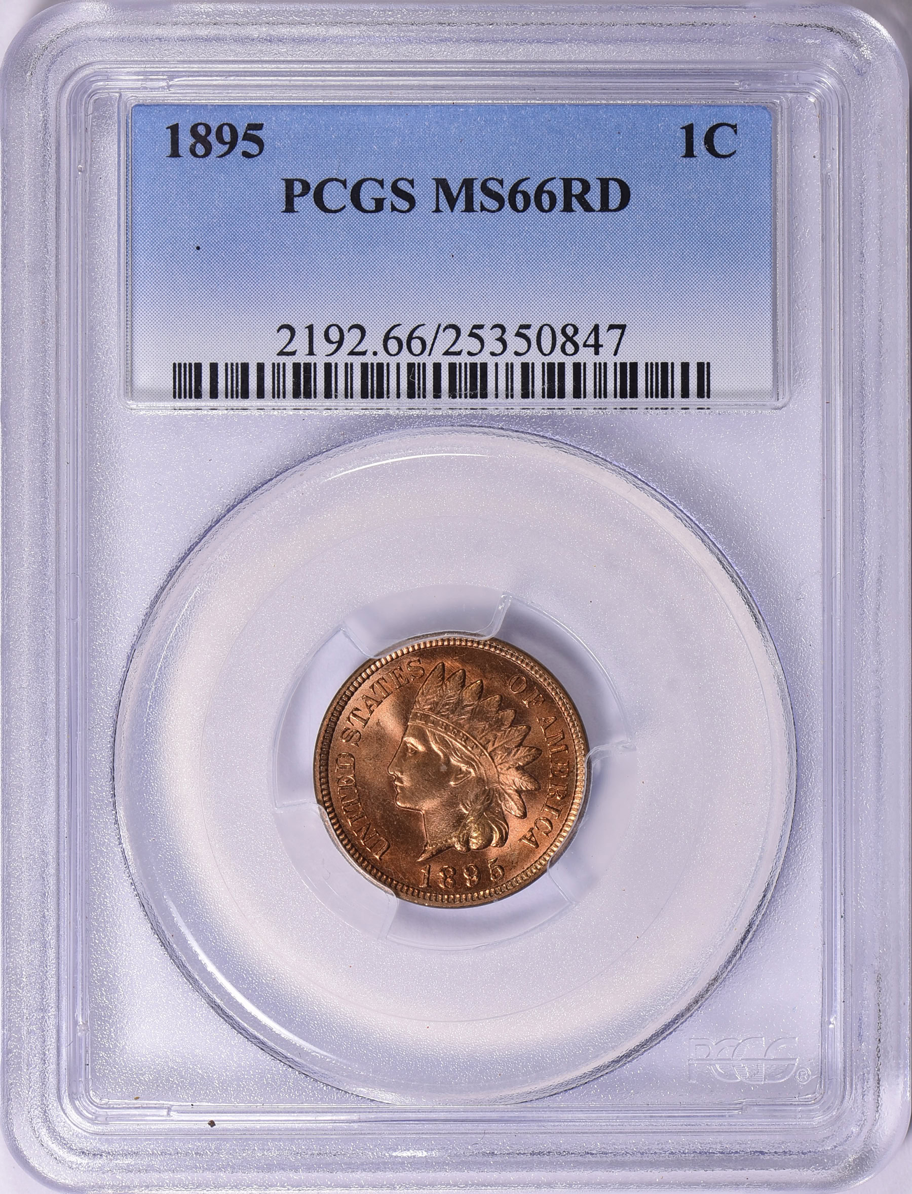 1895 Indian Cent PCGS MS-66 RD (Item 1756079) | GreatCollections Coin Auctions