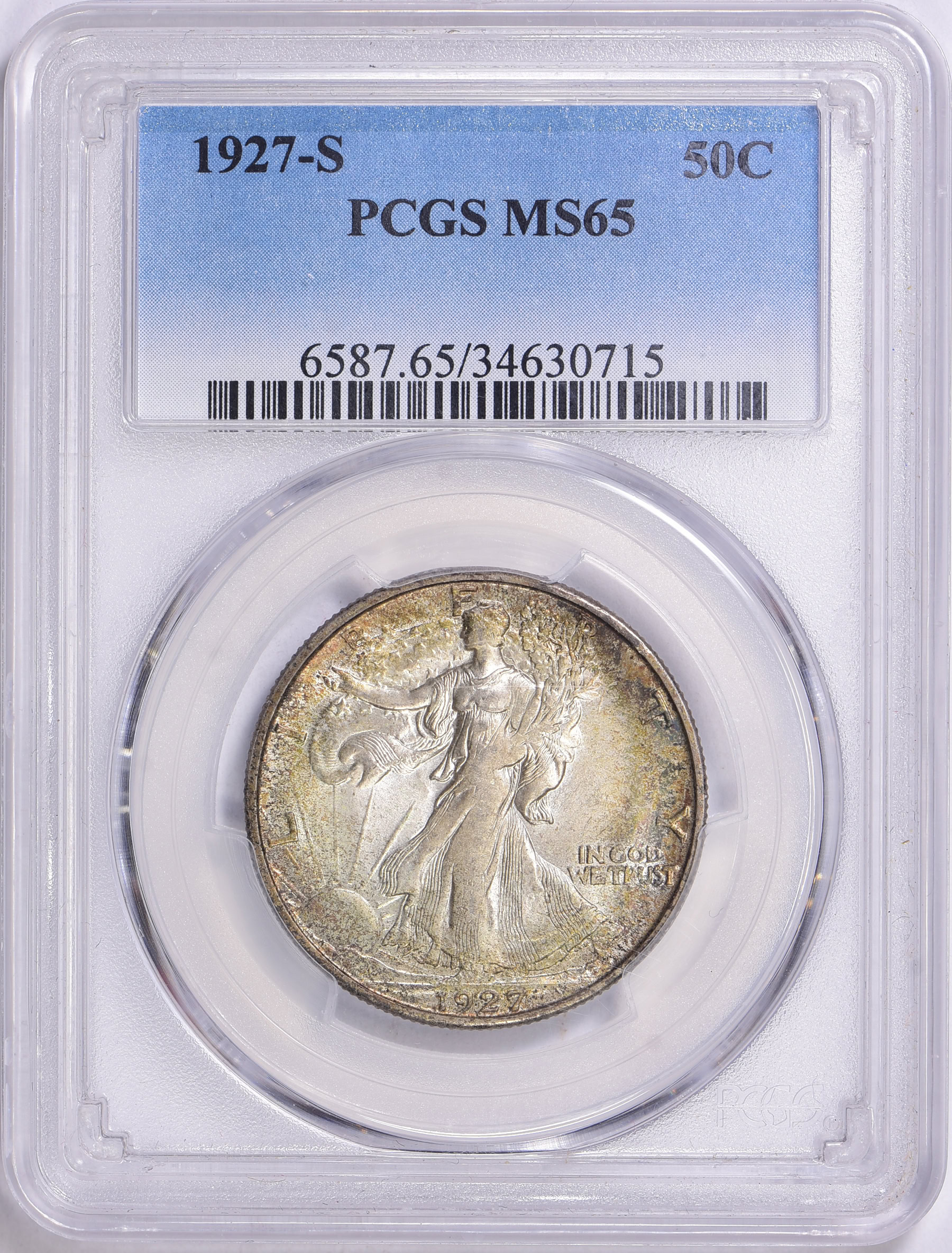 1927-S Walking Liberty Half Dollar PCGS MS-65 (Item 1756253 ...