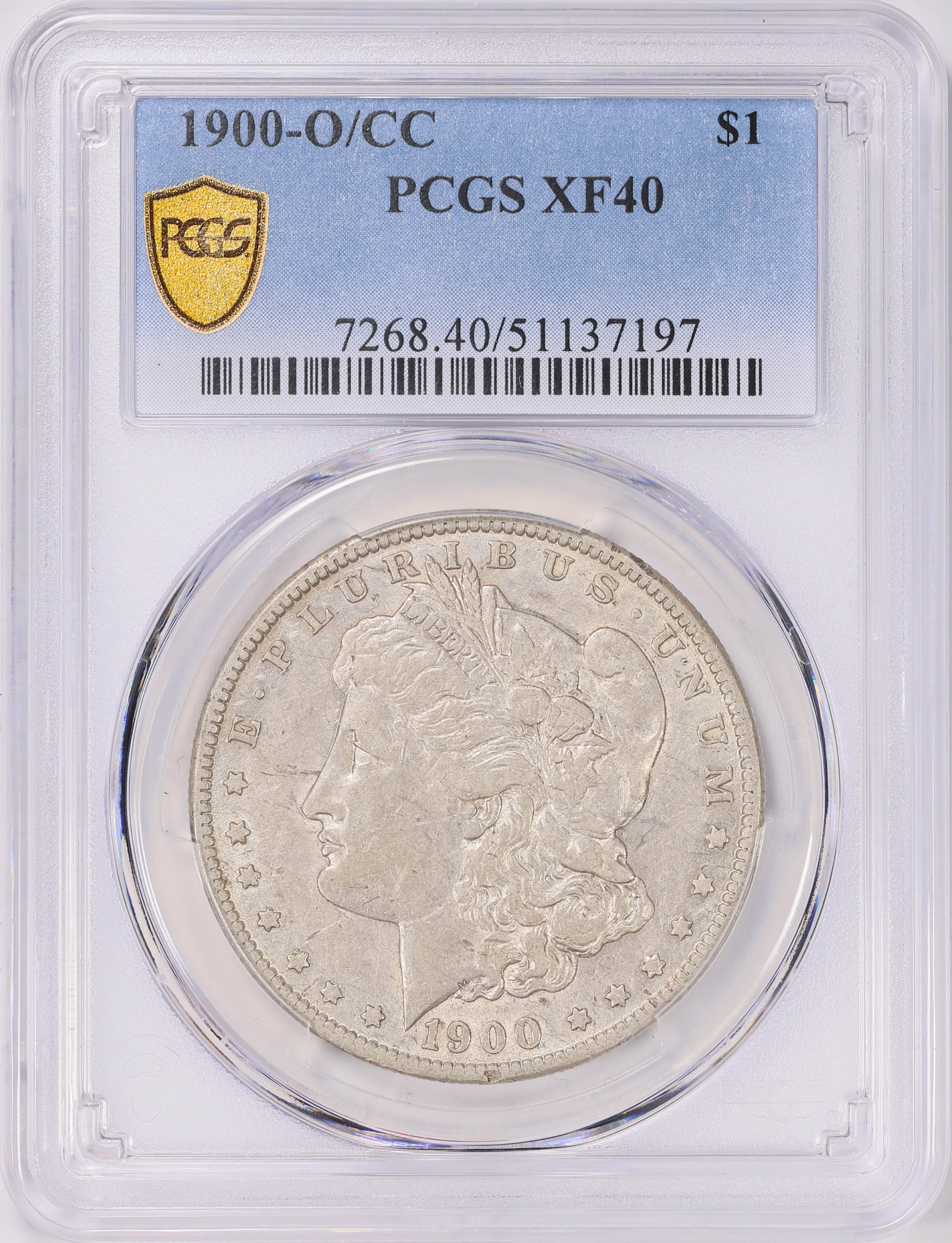 1900-O/CC Morgan Silver Dollar PCGS XF-40 (Item 1756265) | GreatCollections Coin Auctions