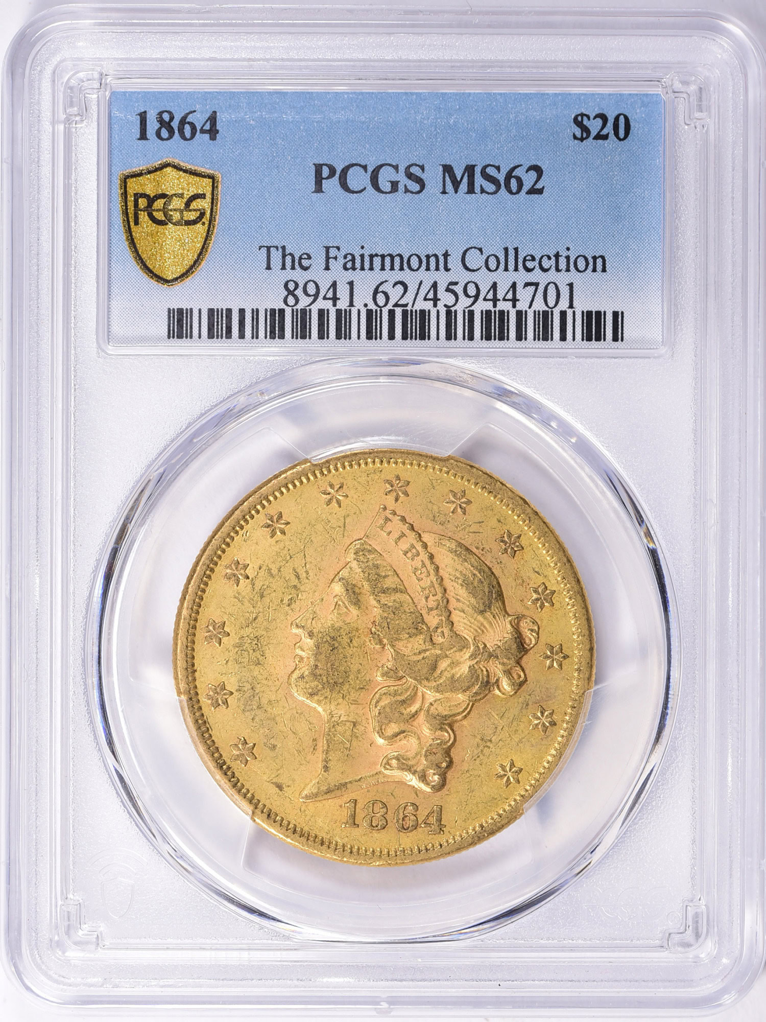 1864 Liberty Gold Double Eagle PCGS MS-62 (The Fairmont Collection) (Item 1756377 ...