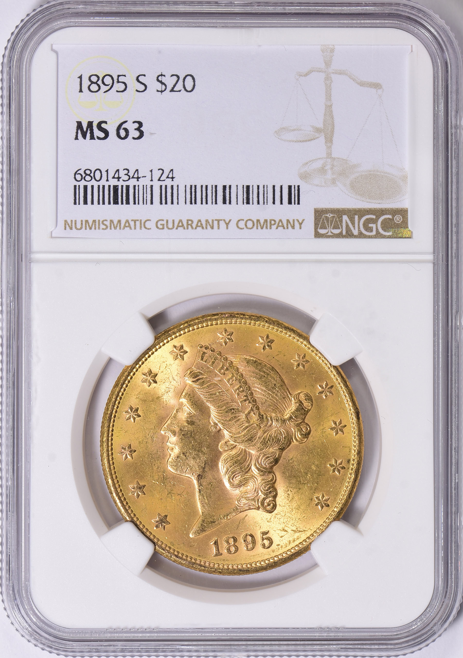 1895-S Liberty Gold Double Eagle NGC MS-63 (Item 1756466) | GreatCollections Coin Auctions