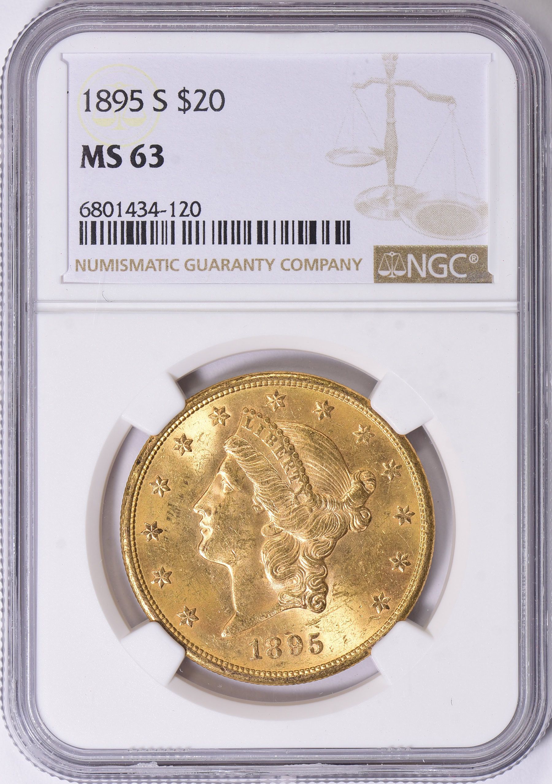 1895-S Liberty Gold Double Eagle NGC MS-63 (Item 1756467) | GreatCollections Coin Auctions