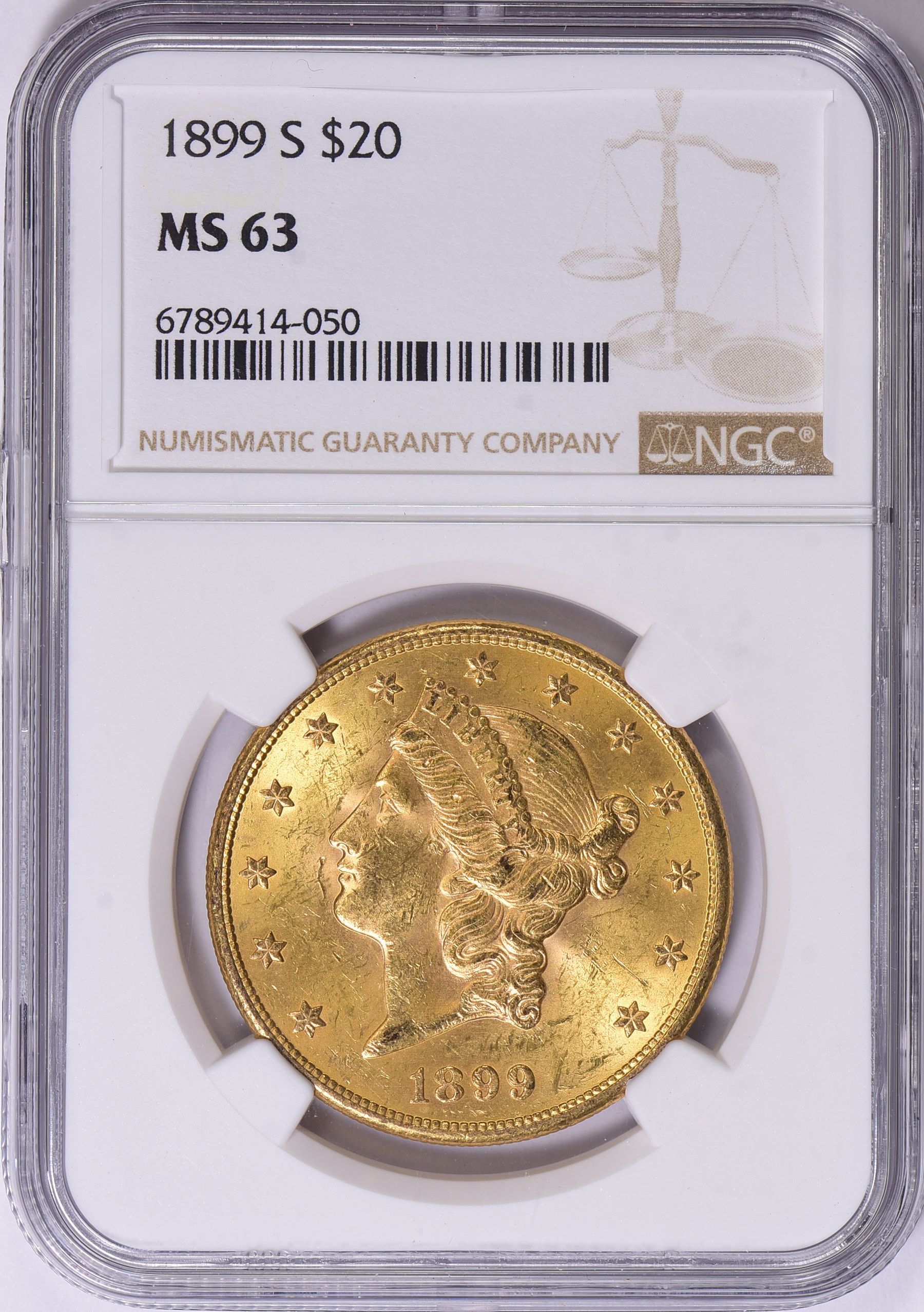 1899-S Liberty Gold Double Eagle NGC MS-63 (Item 1756477) | GreatCollections Coin Auctions