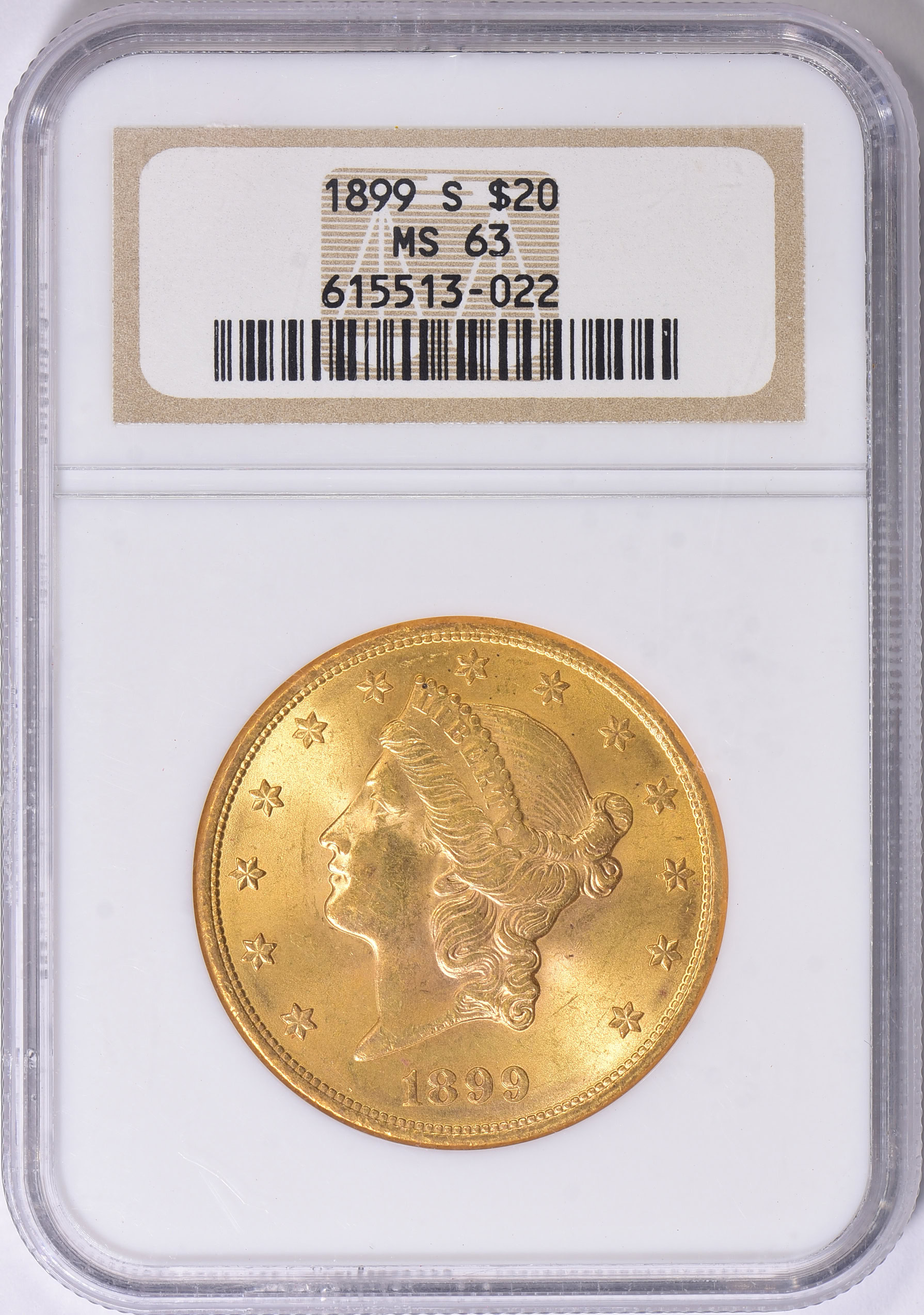 1899-S Liberty Gold Double Eagle NGC MS-63 (Item 1756478) | GreatCollections Coin Auctions