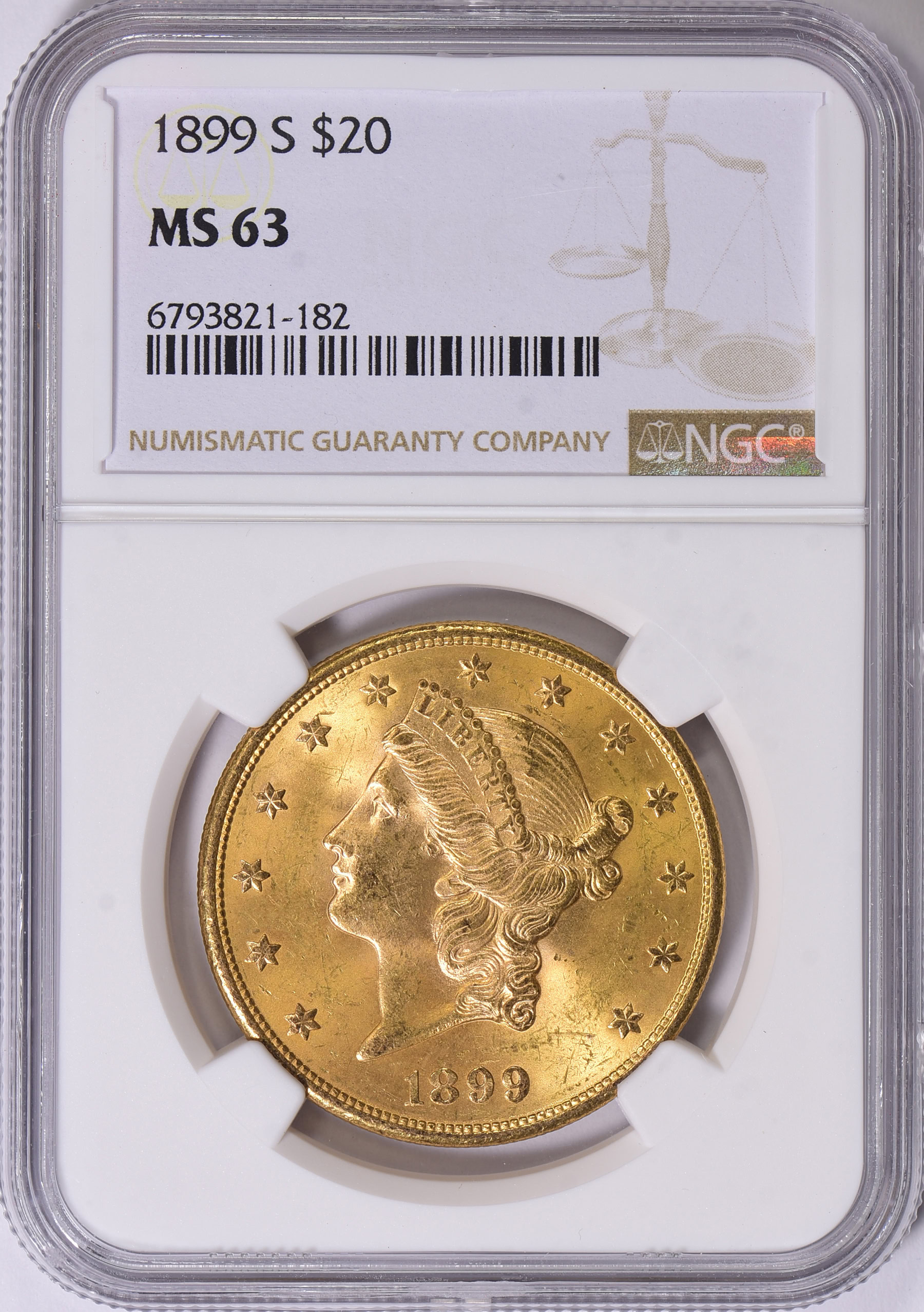 1899-S Liberty Gold Double Eagle NGC MS-63 (Item 1756479) | GreatCollections Coin Auctions