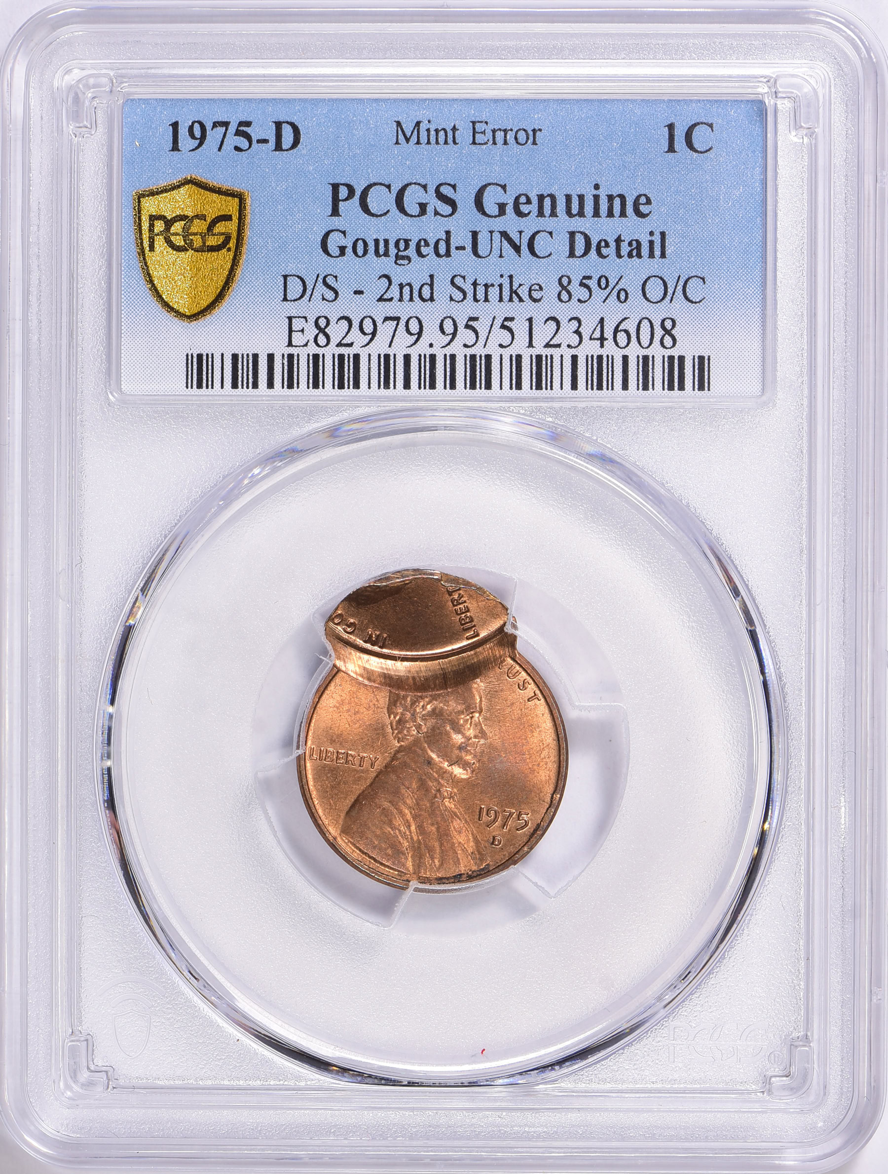 Mint Error 1975-D Lincoln Cent Double Struck Second Strike 85% Off ...