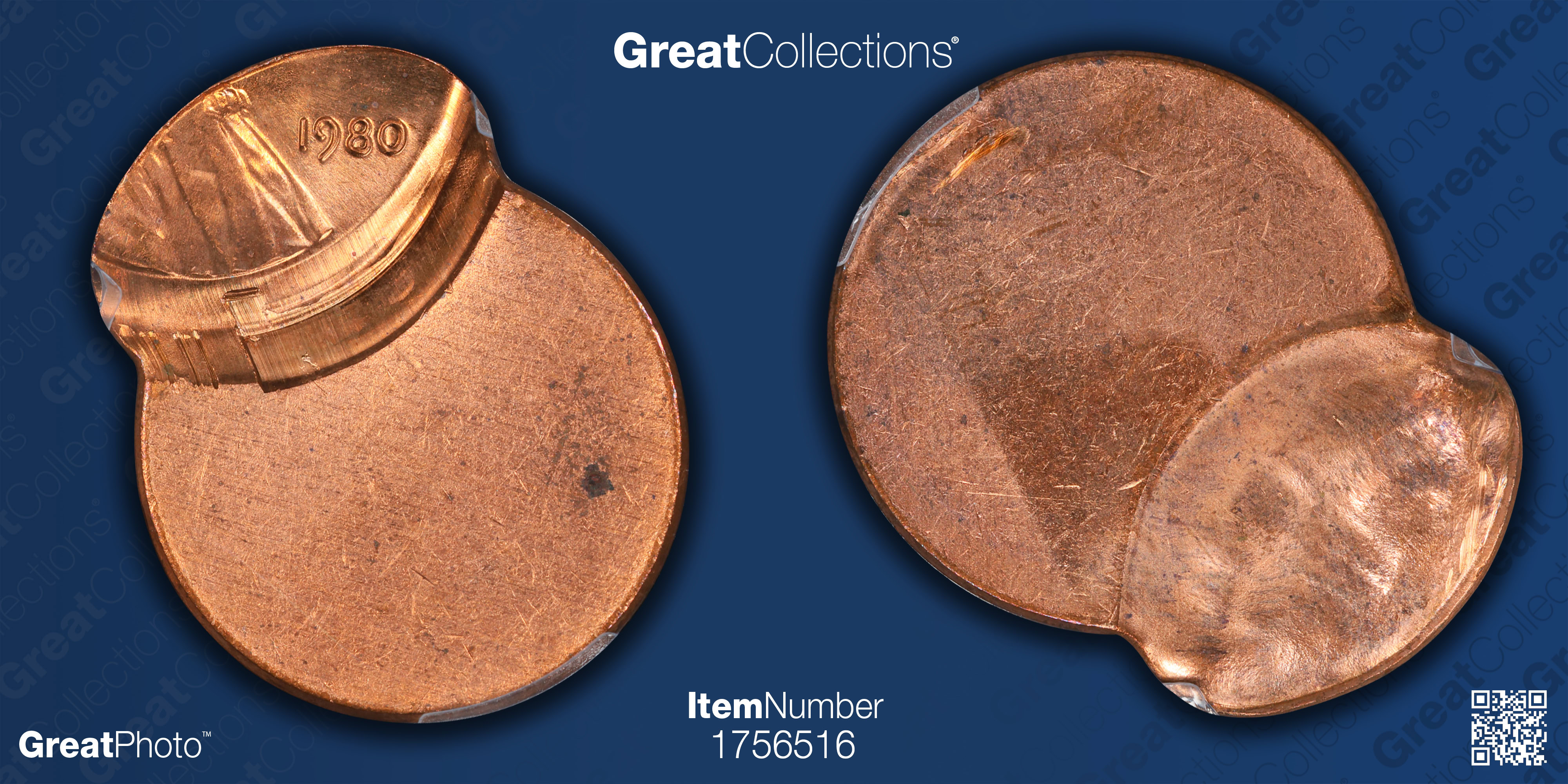 Mint Error 1980 Lincoln Cent Struck 75% Off Center PCGS MS-63 RD | PCGS ...