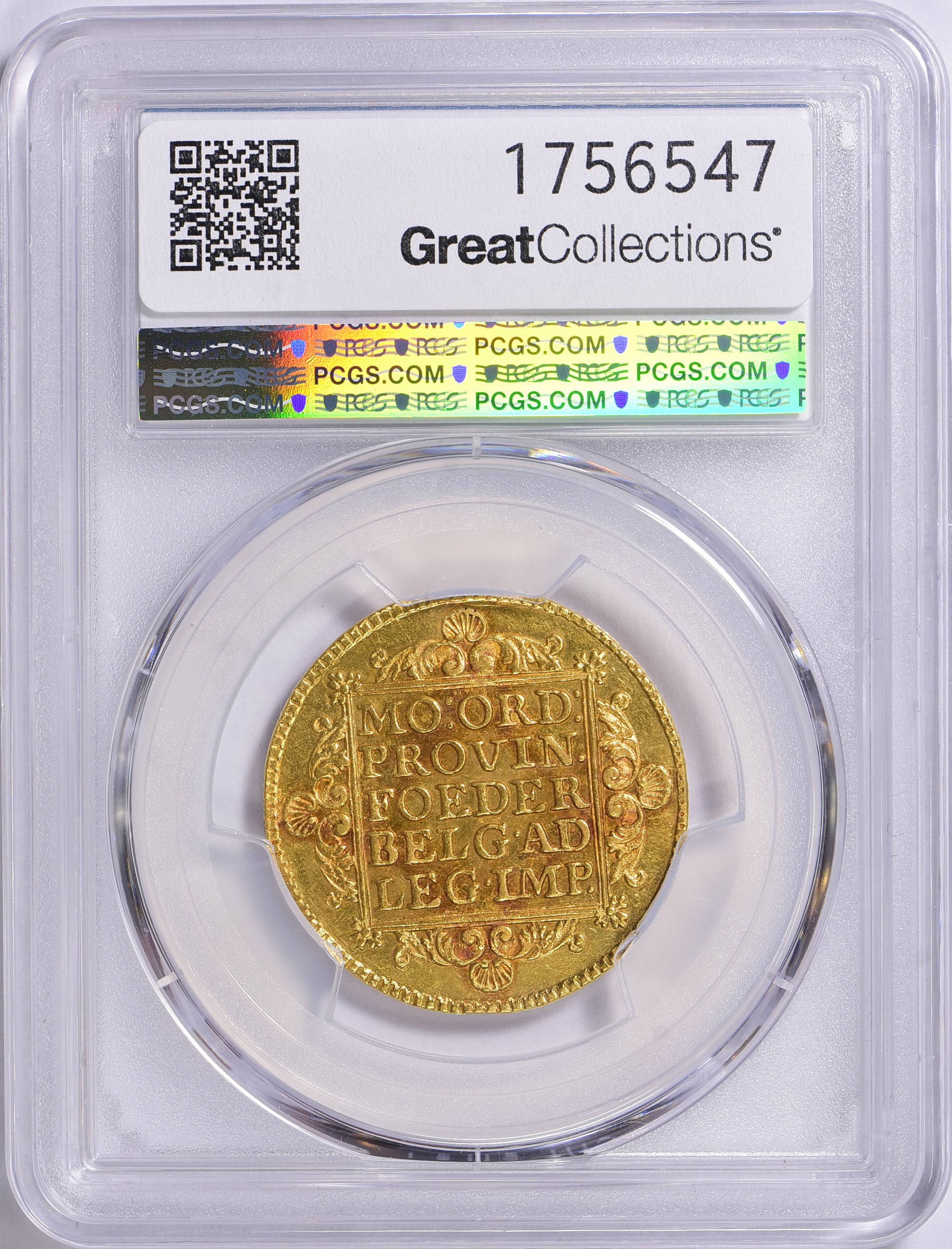 Netherlands - Holland 1765 Gold 2 Ducat KM-47.2 PCGS AU-58 (AGW = 0. ...