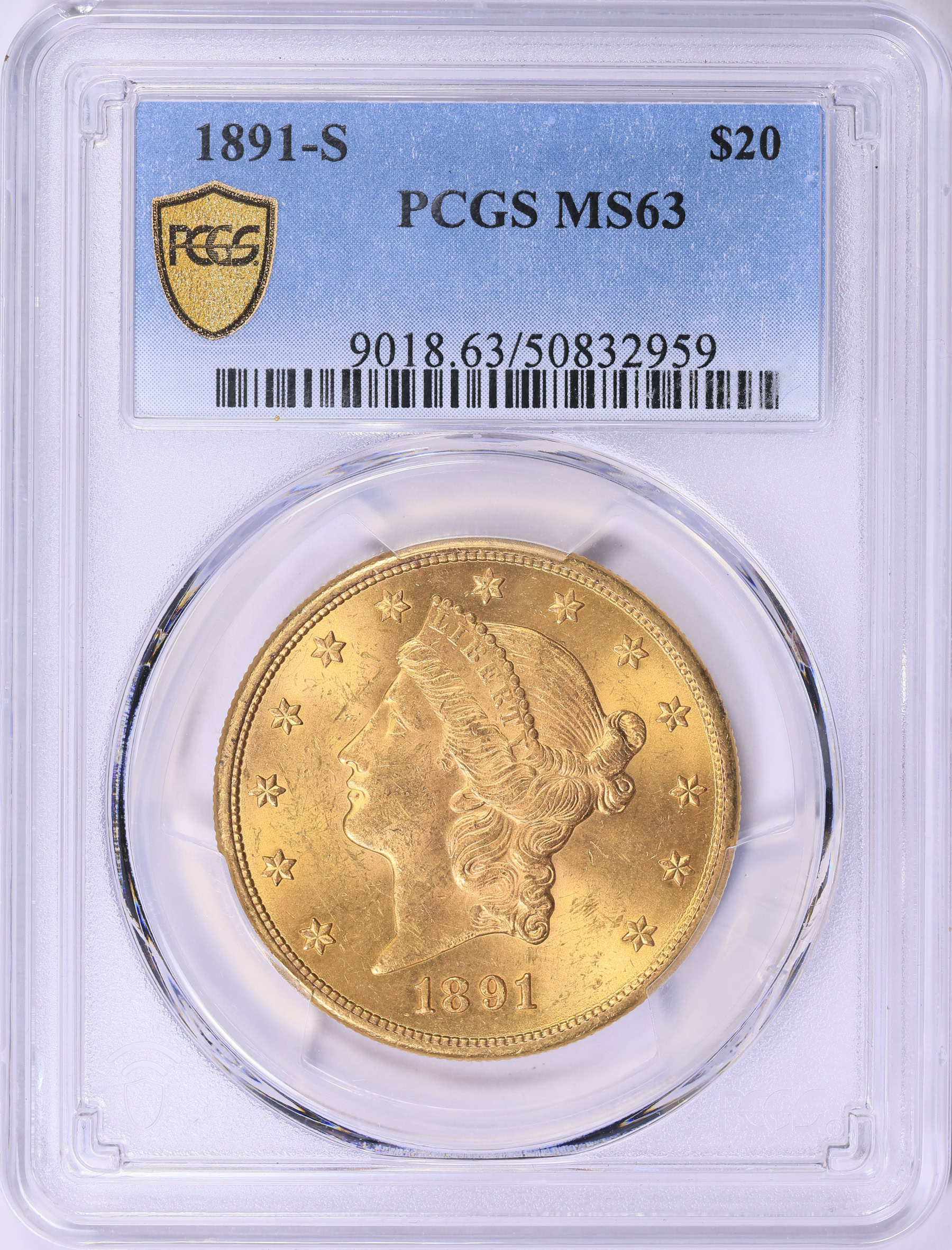 1891-S Liberty Gold Double Eagle PCGS MS-63 (Item 1756706 ...
