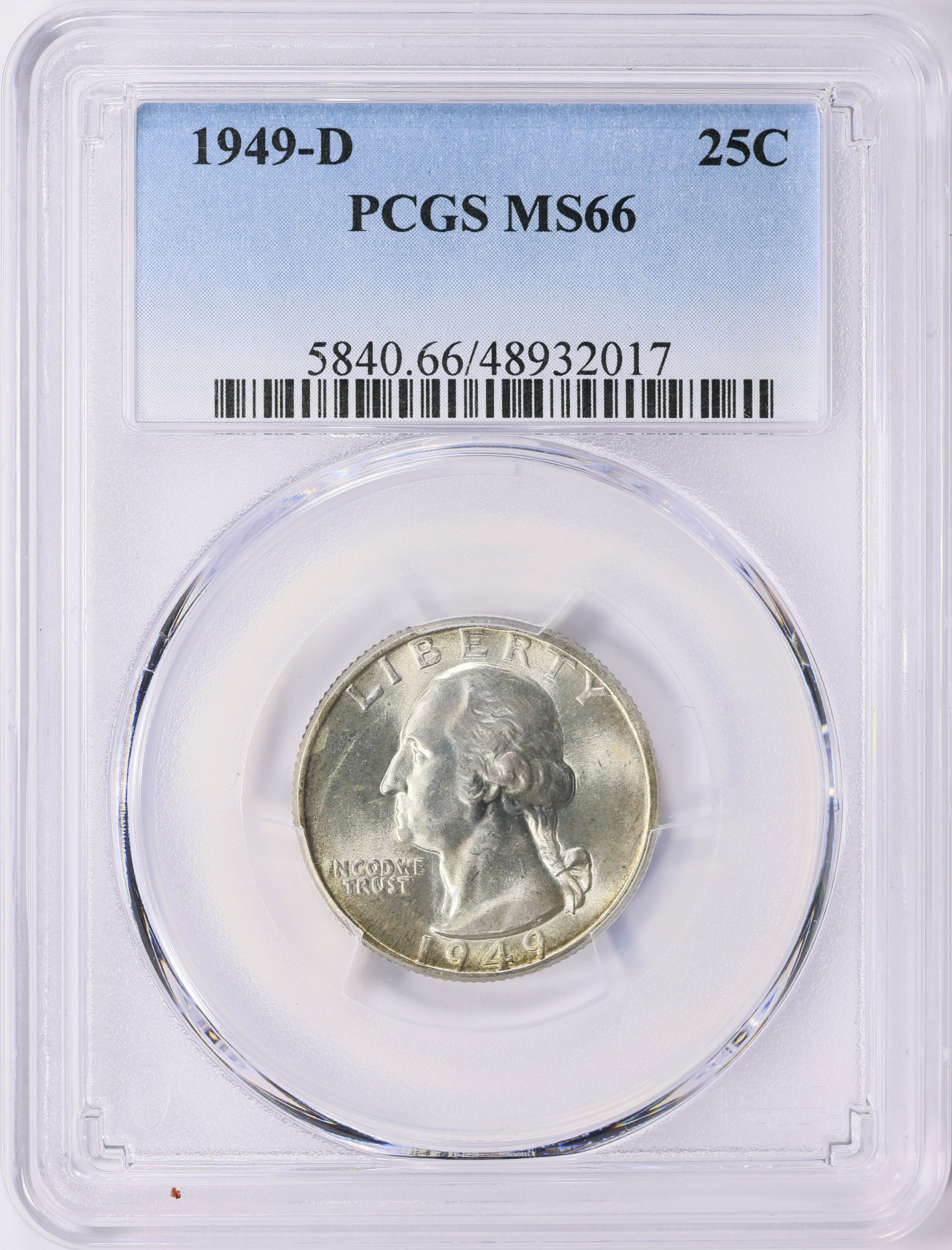 1949-D Washington Quarter PCGS MS-66 (Item 1756735) | GreatCollections Coin Auctions