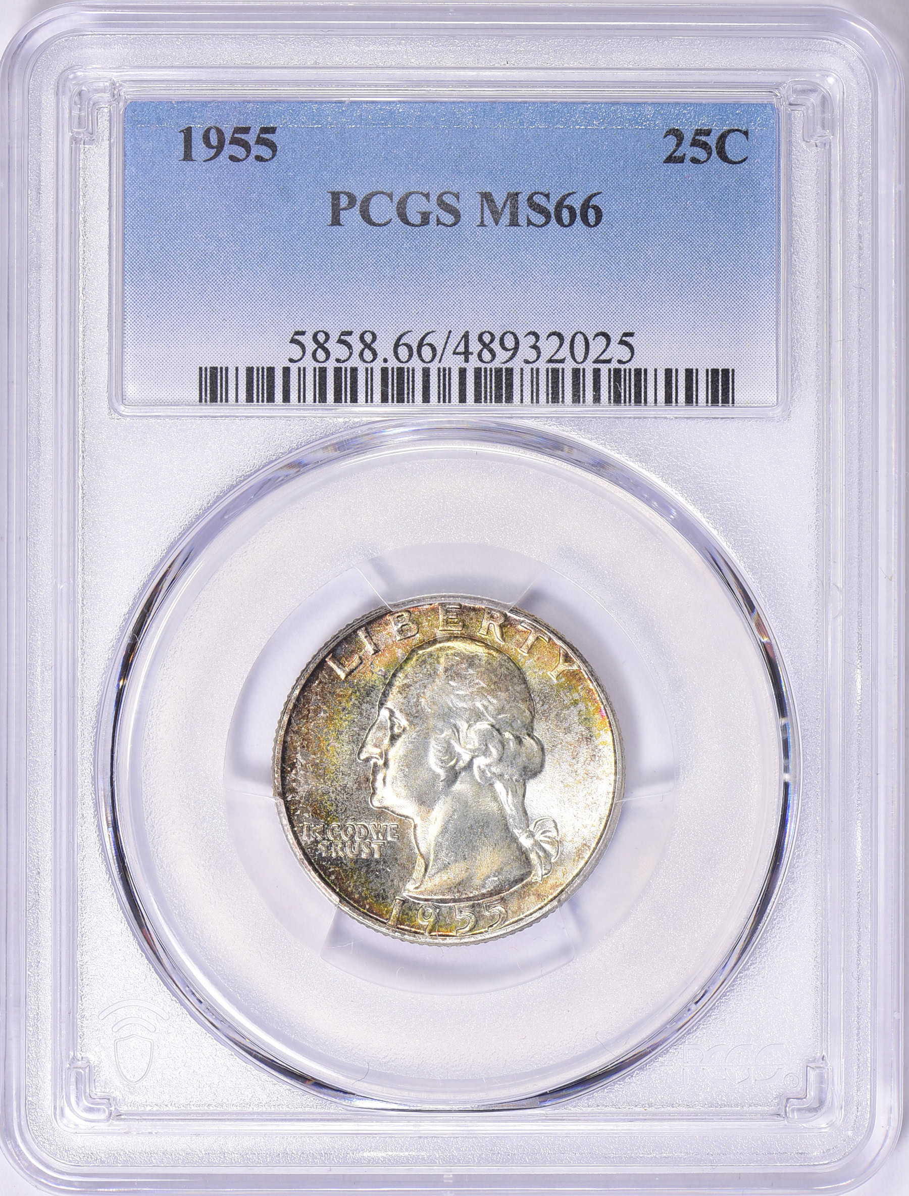 1955 Washington Quarter PCGS MS-66 (Toned) (Item 1756738 ...