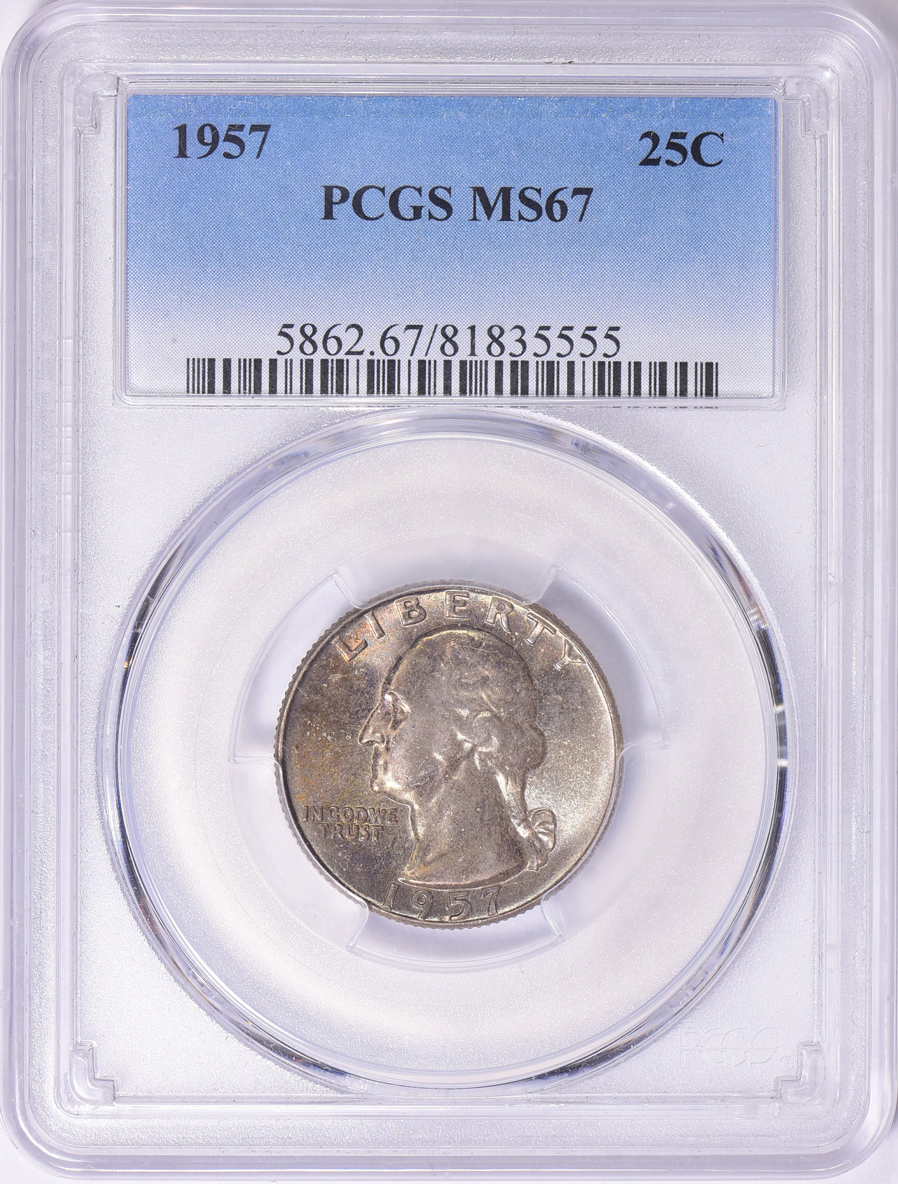1957 Washington Quarter PCGS MS-67 (Item 1756739) | GreatCollections Coin Auctions