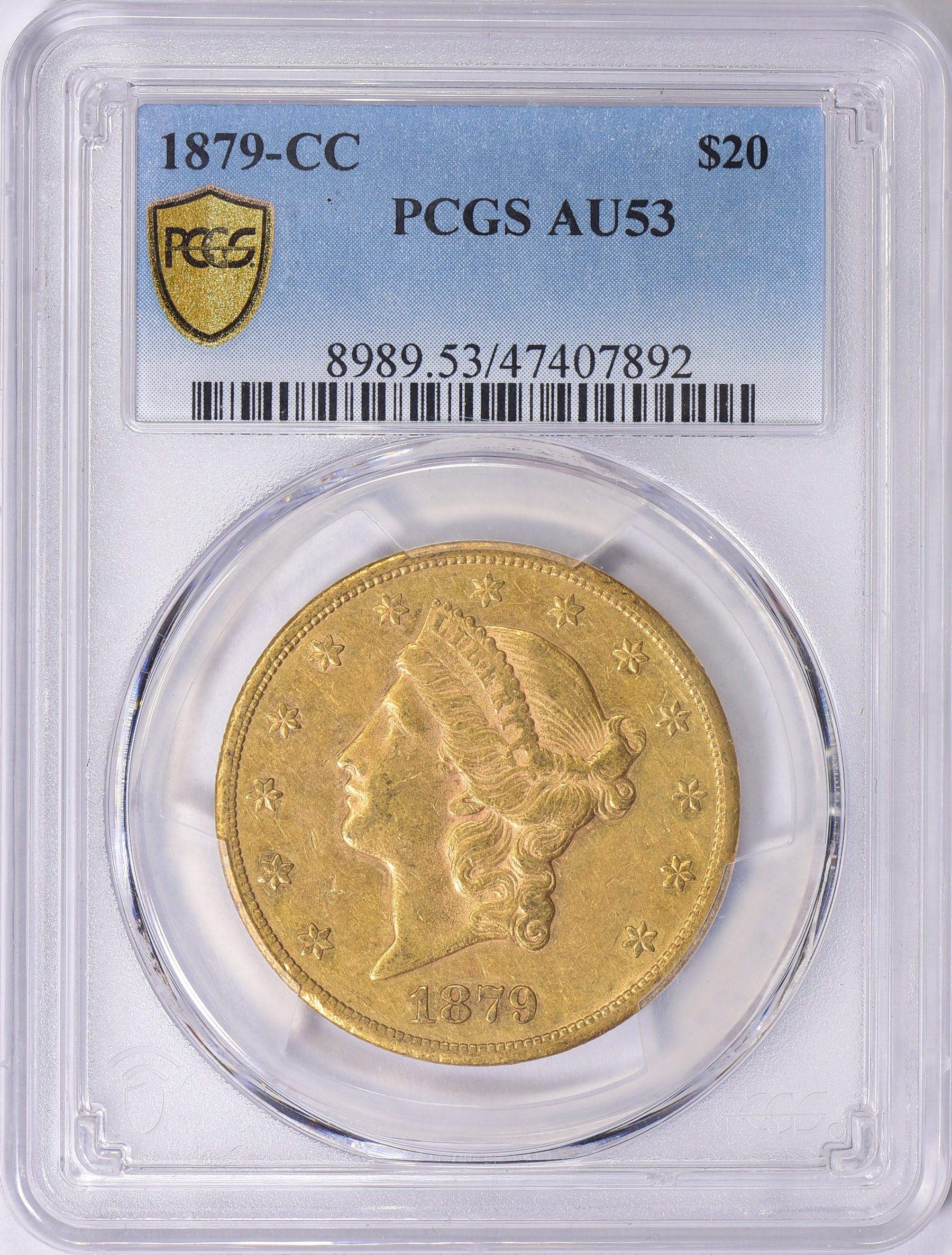 1879-CC Liberty Gold Double Eagle PCGS AU-53 (Item 1756800) | GreatCollections Coin Auctions