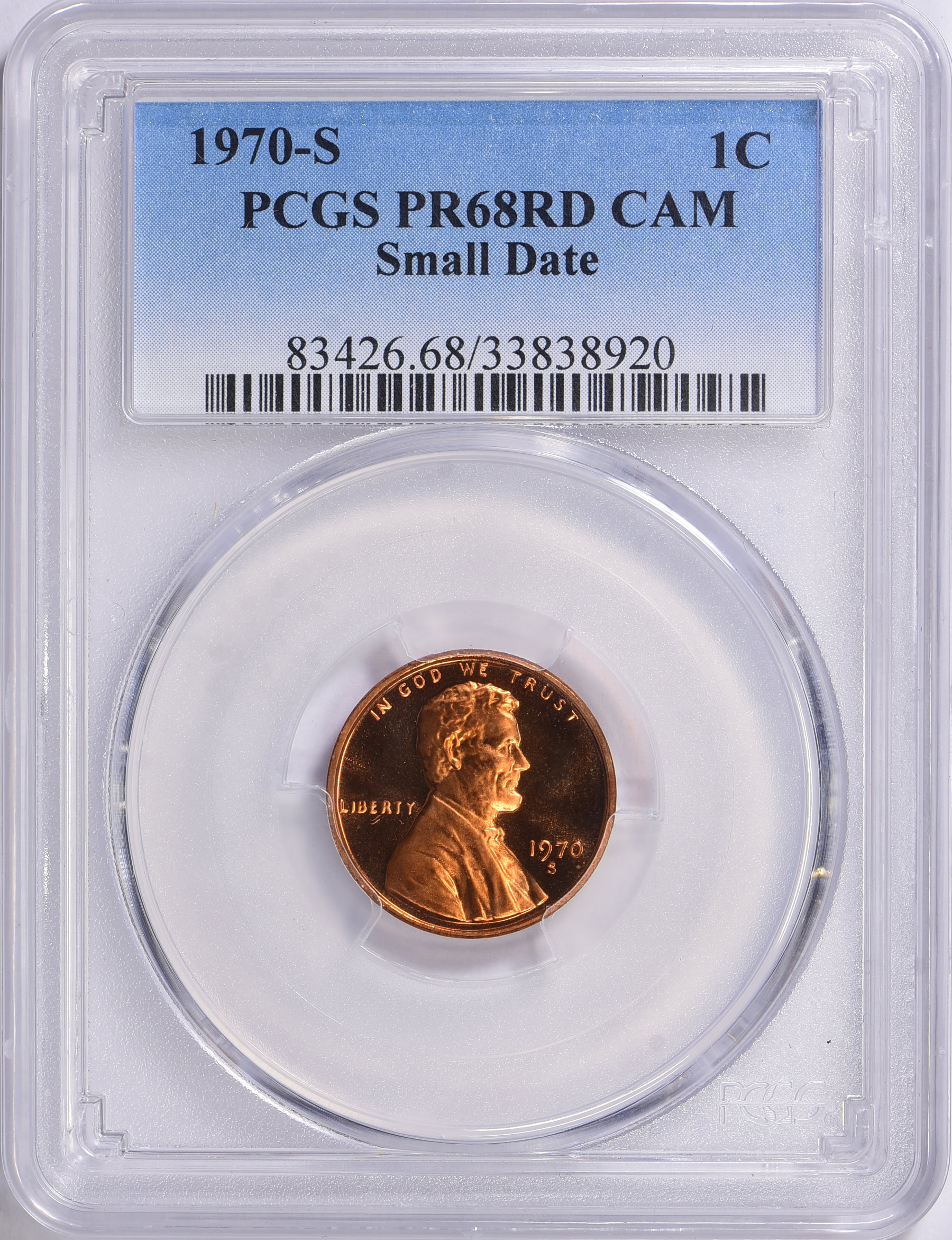1970-S Lincoln Cent Small Date PCGS Proof-68 CAMEO (Item 1756821 ...
