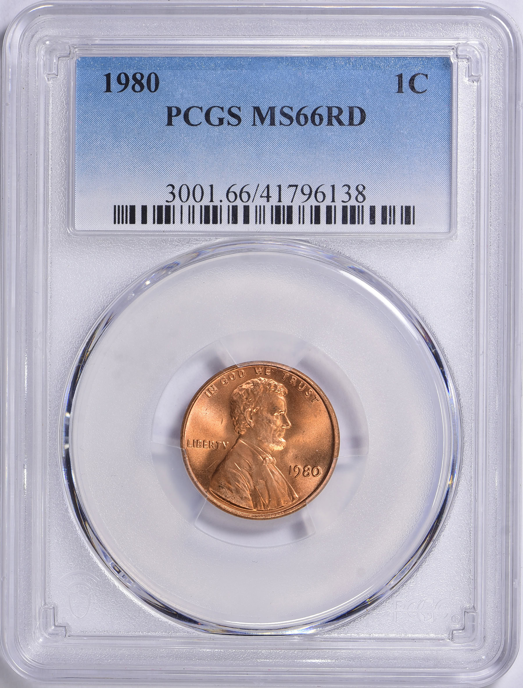 1980 Lincoln Cent PCGS MS-66 RD (Item 1756828) | GreatCollections Coin Auctions