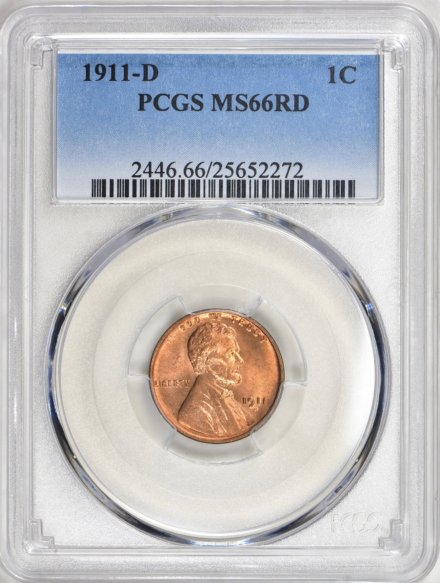 1911-D Lincoln Cent PCGS MS-66 RD (Item 1756933) | GreatCollections Coin Auctions