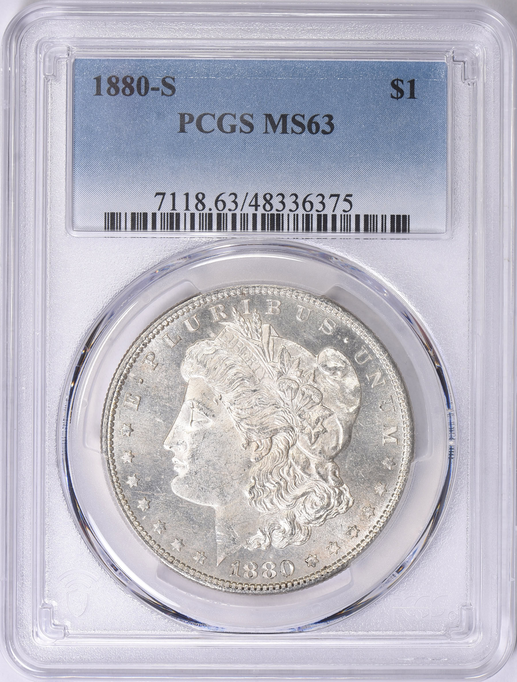 1880-S Morgan Silver Dollar PCGS MS-63 (Item 1756964) | GreatCollections Coin Auctions