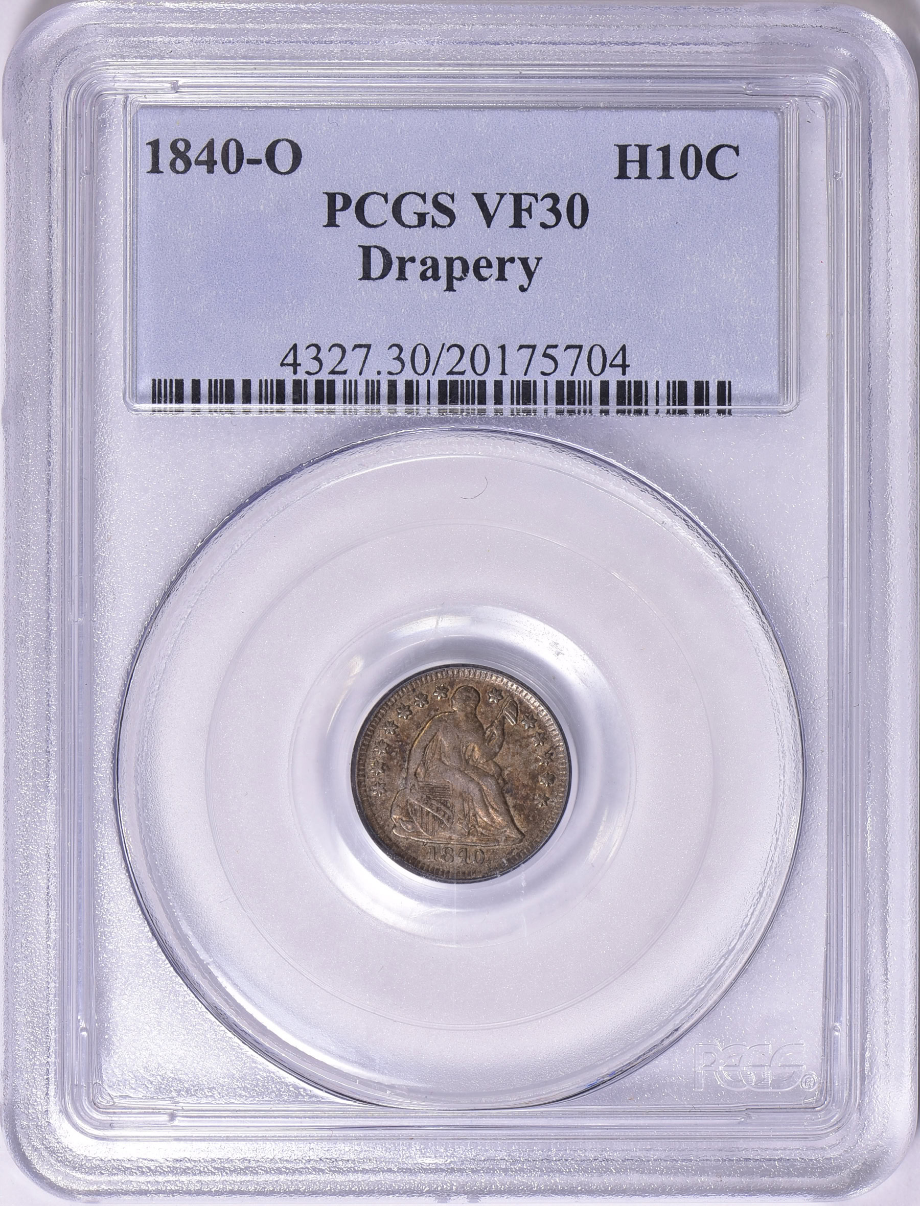 1840-O Seated Liberty Half Dime Drapery PCGS VF-30 (Item 1757022 ...