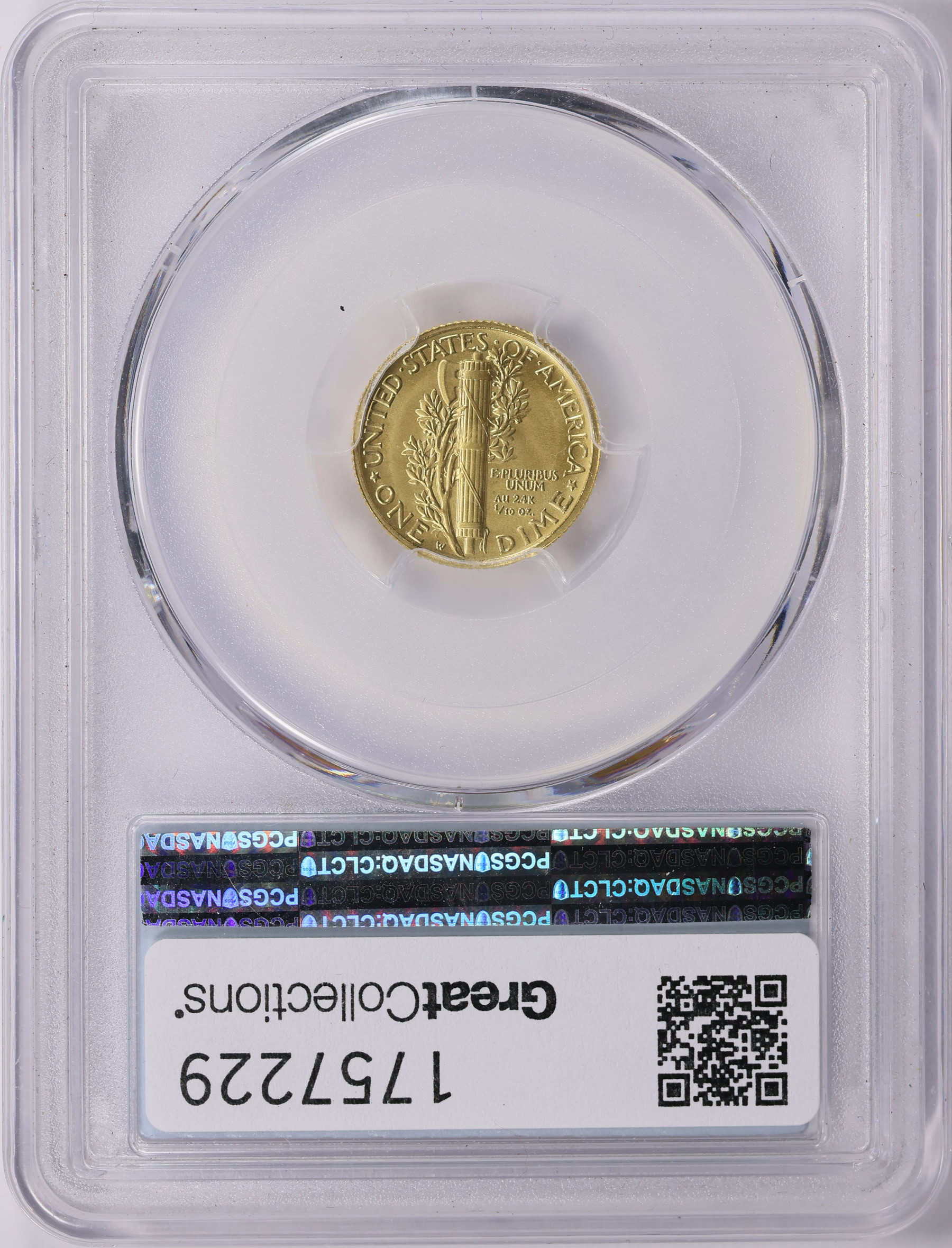 2016-W Gold Mercury Dime 100th Anniversary. First Strike PCGS SP-70 ...
