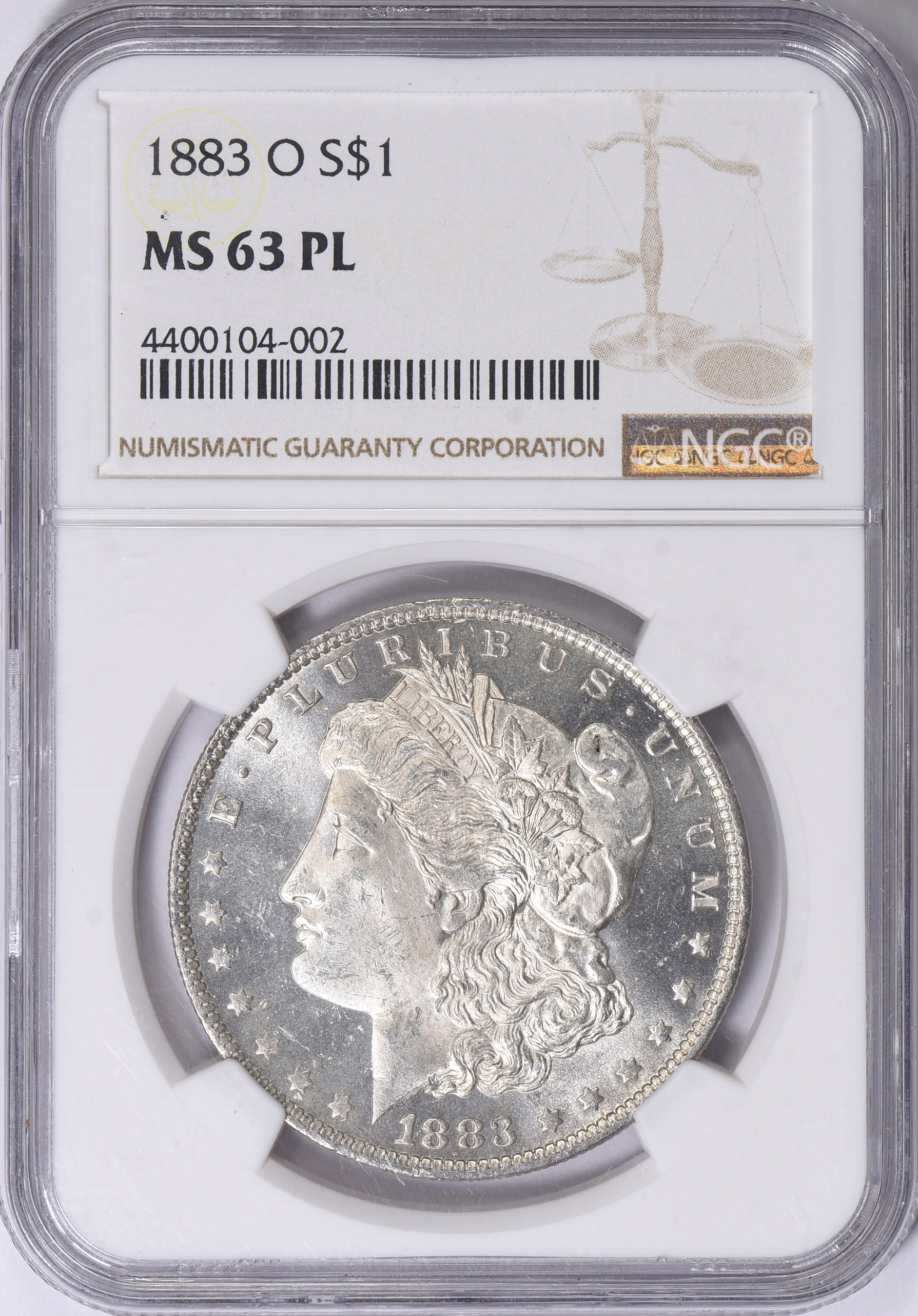 1883-O Morgan Silver Dollar NGC MS-63 PL (Item 1757268) | GreatCollections Coin Auctions