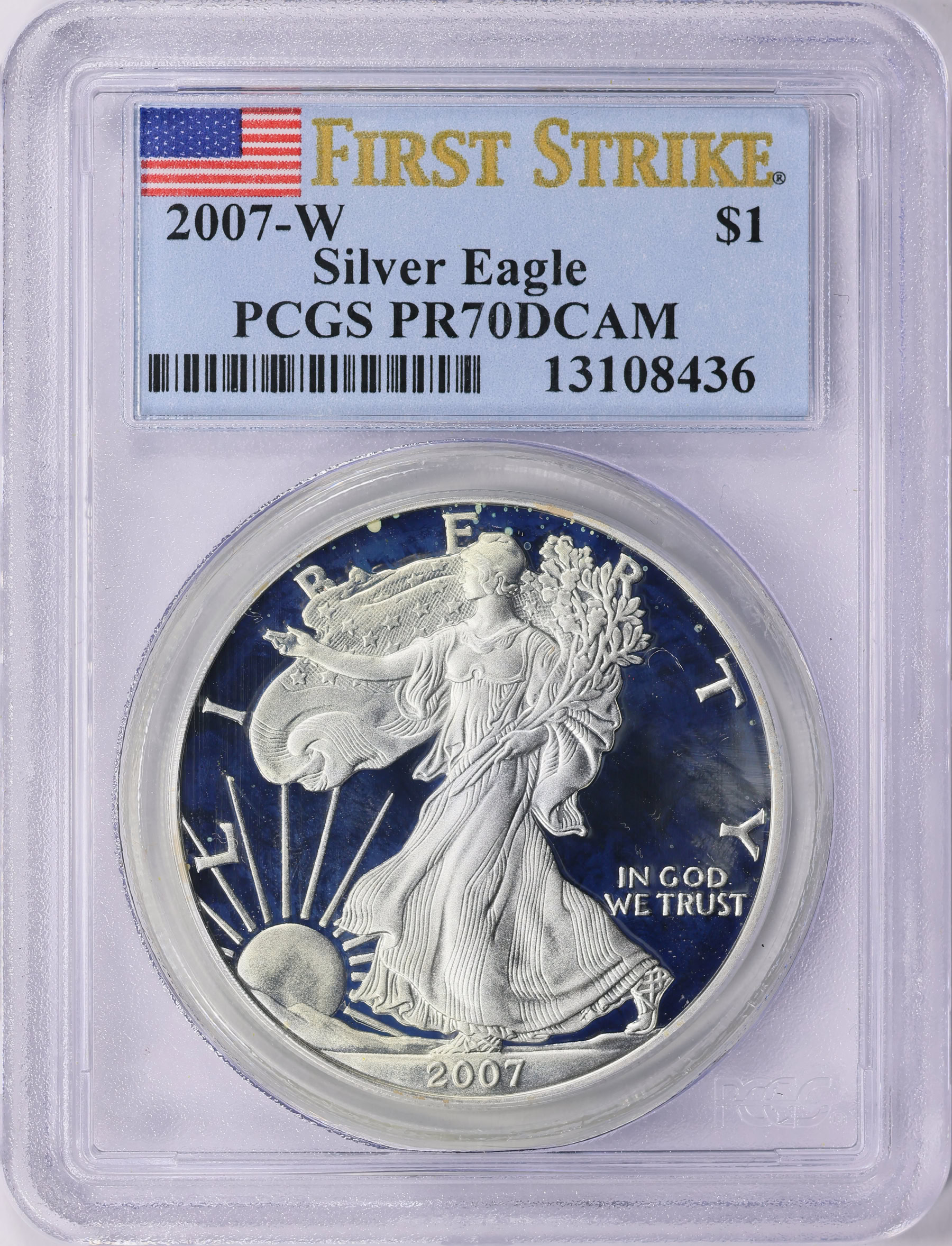 2007-W $1 Silver Eagle First Strike PCGS Proof-70 DCAM (Item 1757386 ...