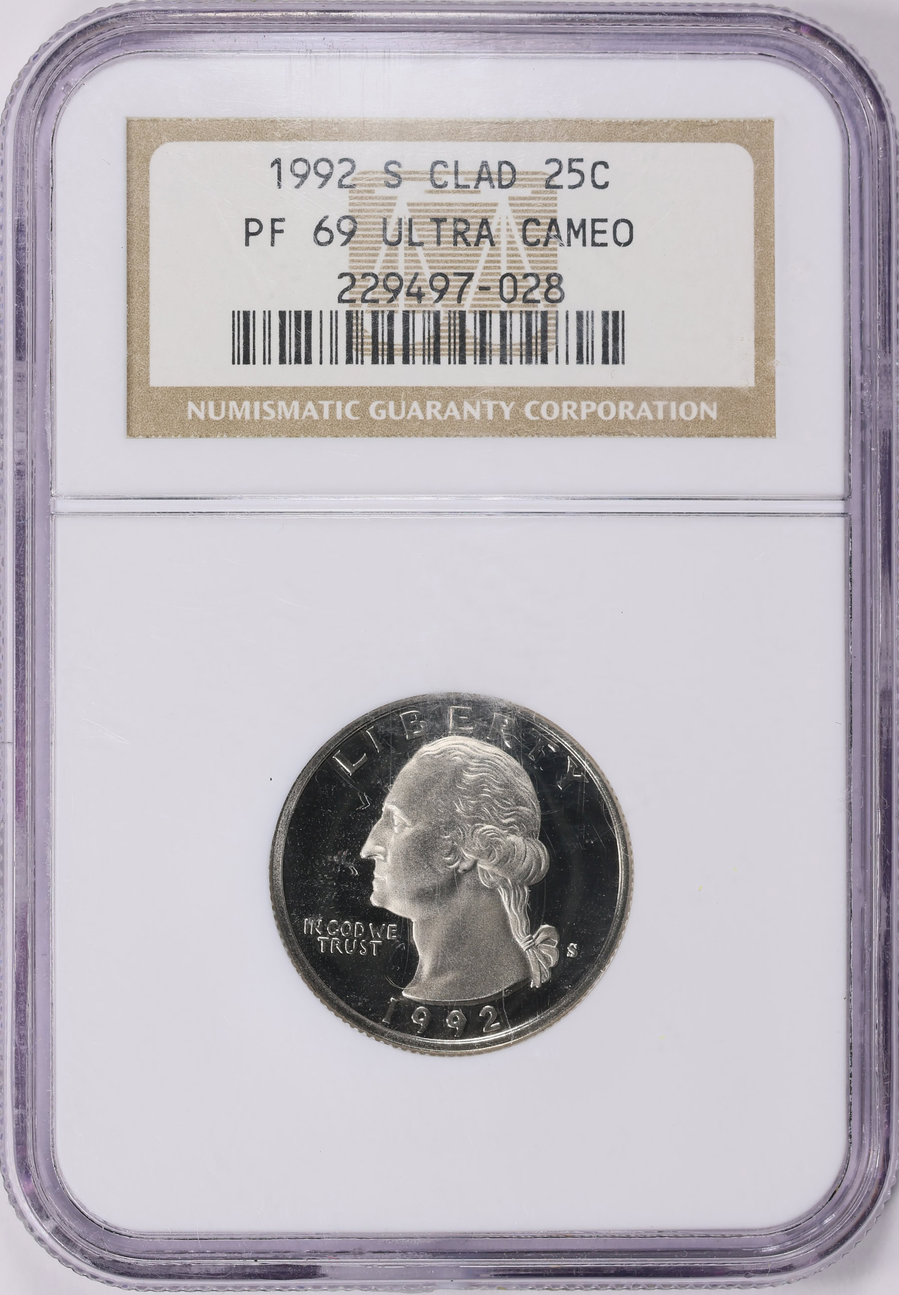 1992-S Washington Quarter Silver NGC Proof-69 UC (Item 1757409 ...