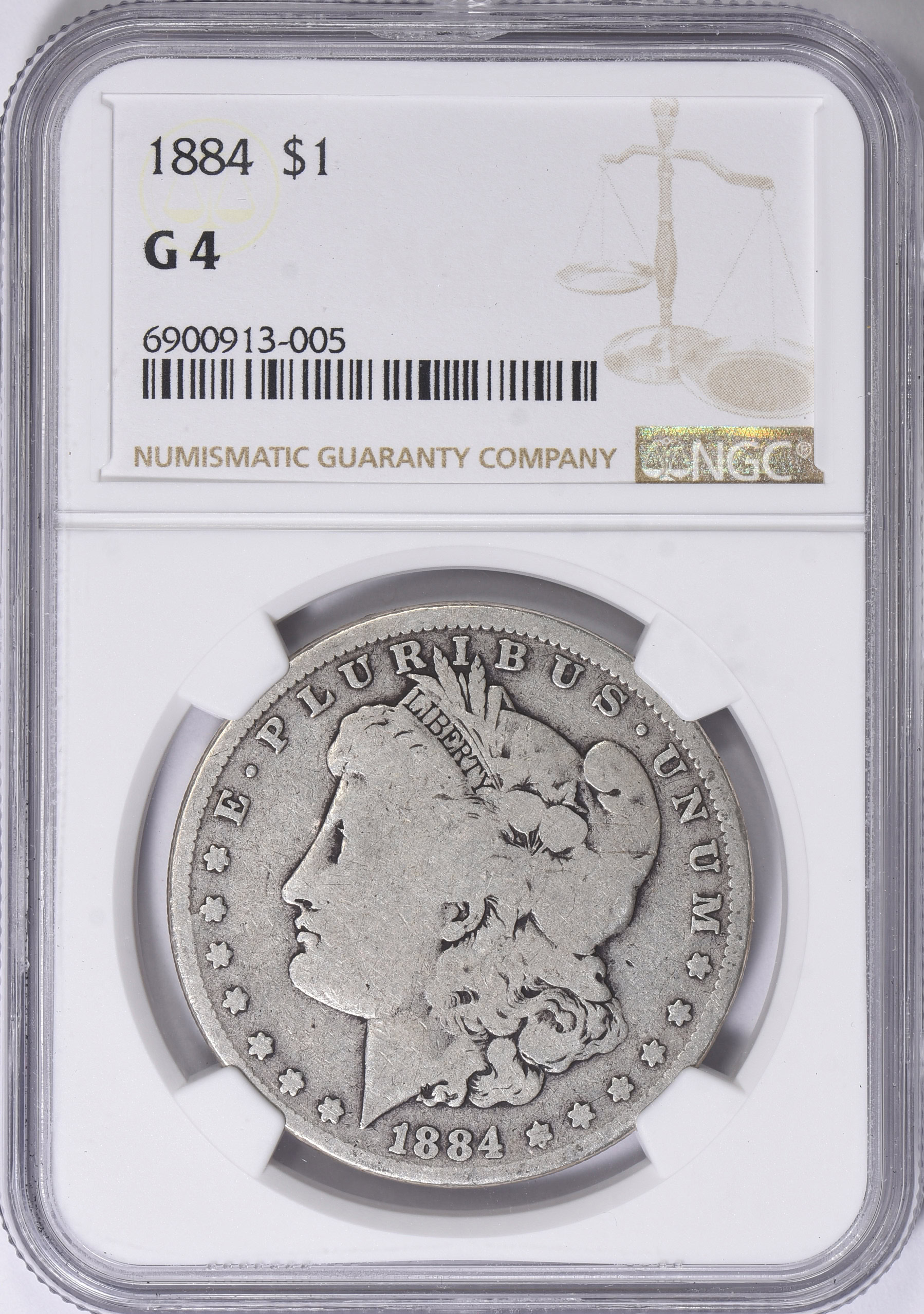 1884 Morgan Silver Dollar NGC G-04 (Item 1757465) | GreatCollections Coin Auctions