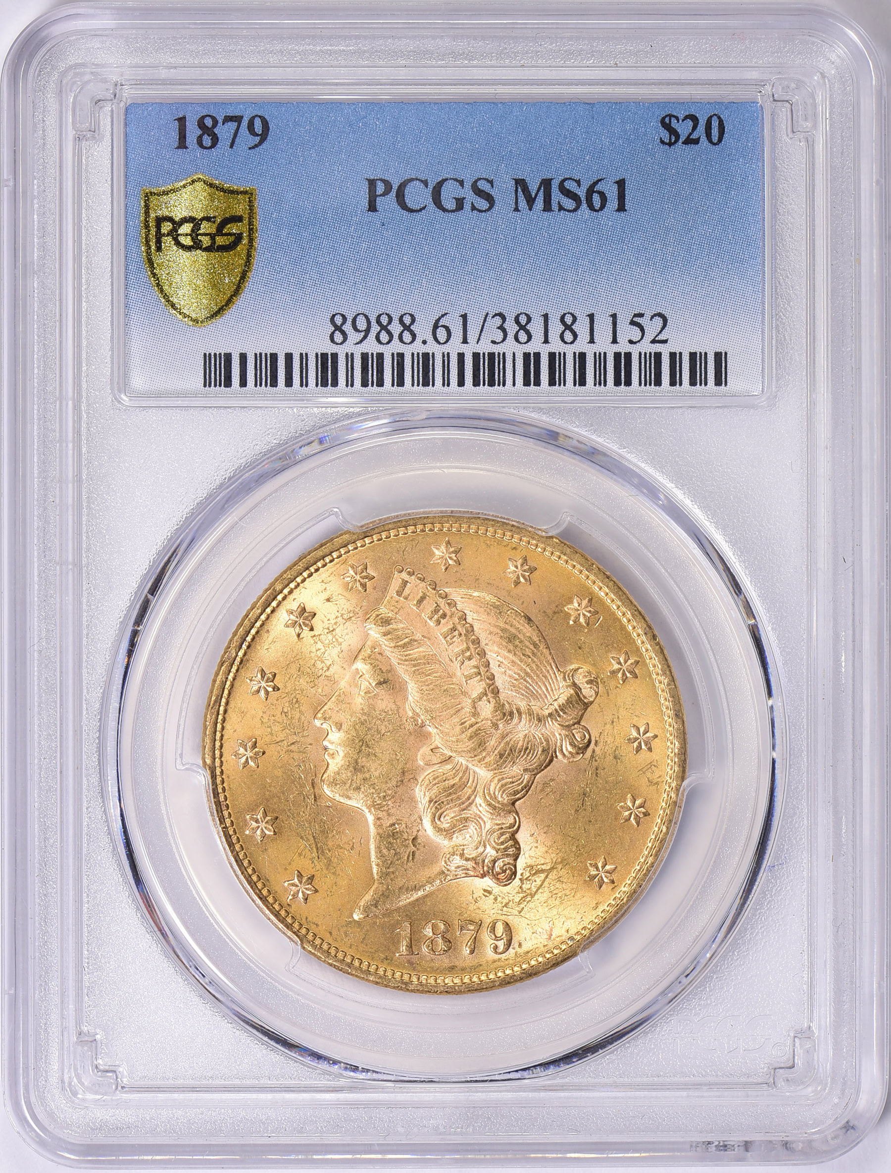 1879 Liberty Gold Double Eagle PCGS MS-61 (Item 1757498) | GreatCollections Coin Auctions