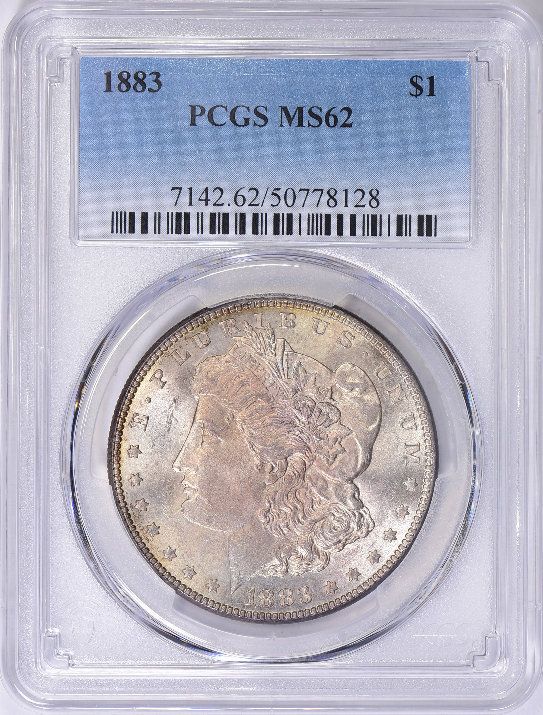 1883 Morgan Silver Dollar PCGS MS-62 (Toned) (Item 1757541) | GreatCollections Coin Auctions