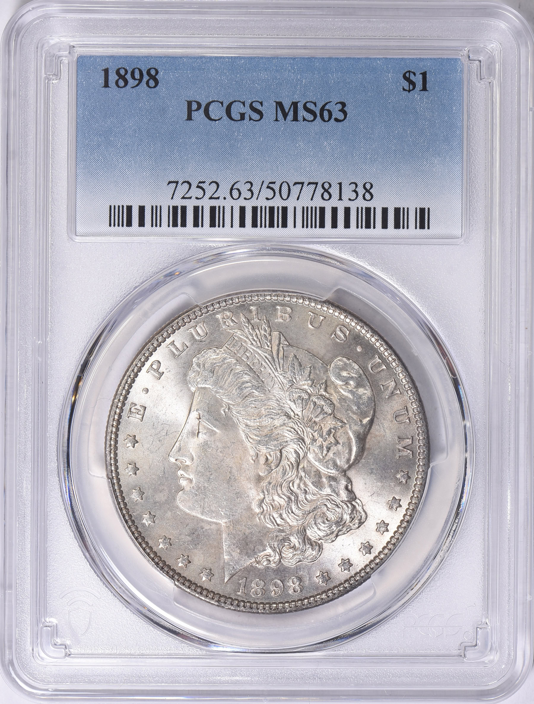 1898 Morgan Silver Dollar PCGS MS-63 (Item 1757551) | GreatCollections Coin Auctions