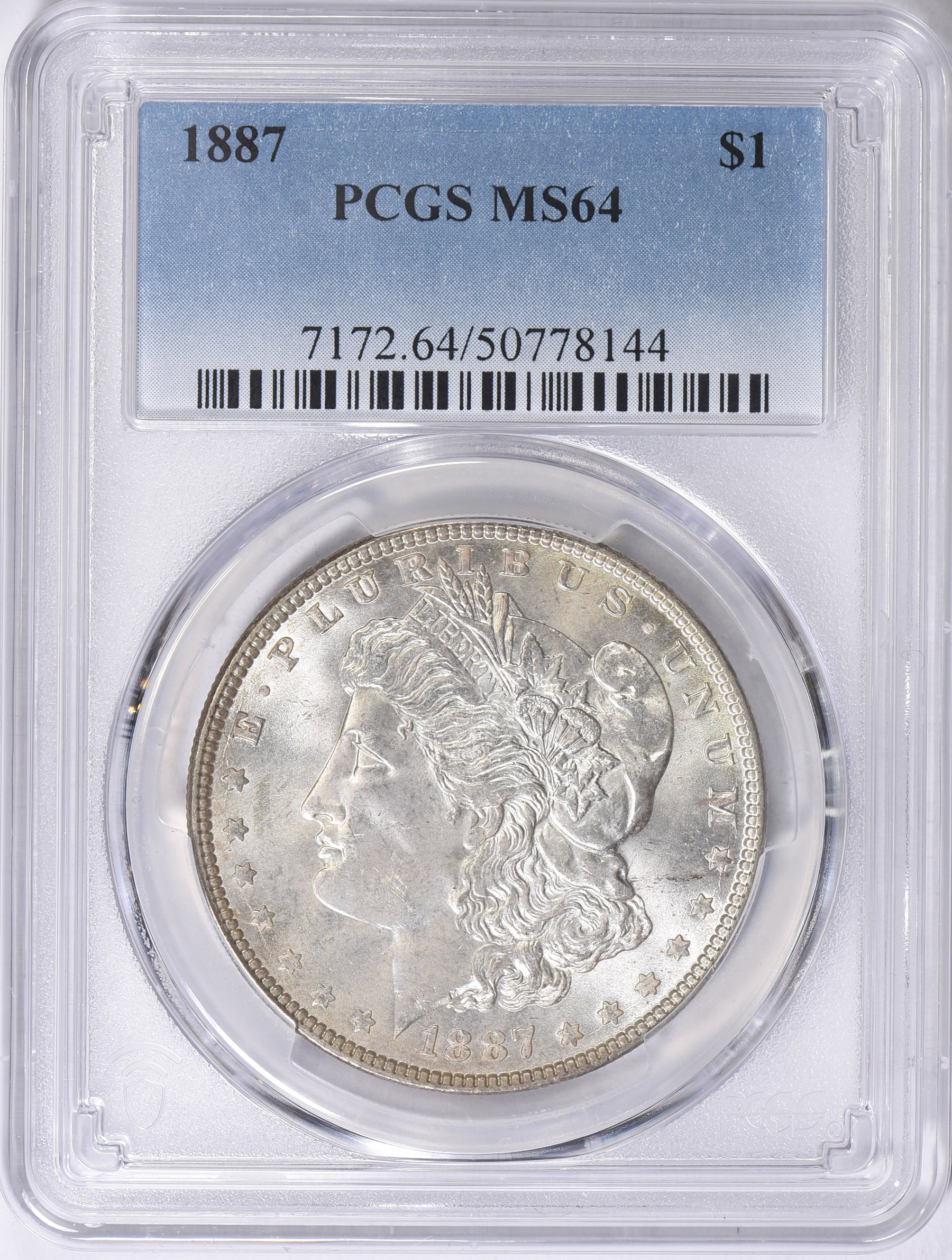 1887 Morgan Silver Dollar PCGS MS-64 (Item 1757557) | GreatCollections Coin Auctions