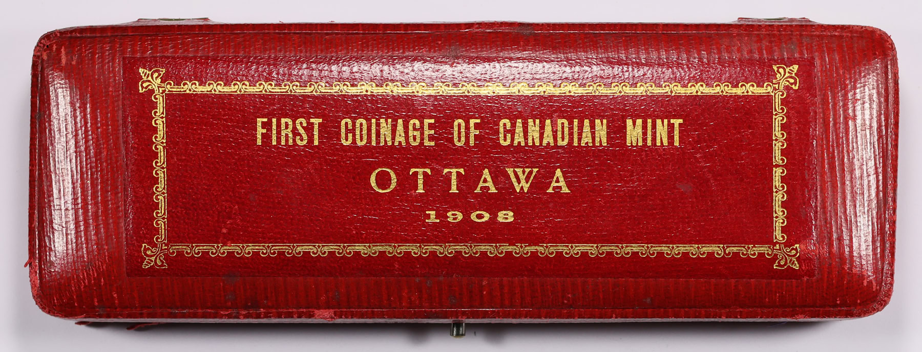 Canada 1908 Cent to 50 Cents Specimen Set With Original Leather Case of ...