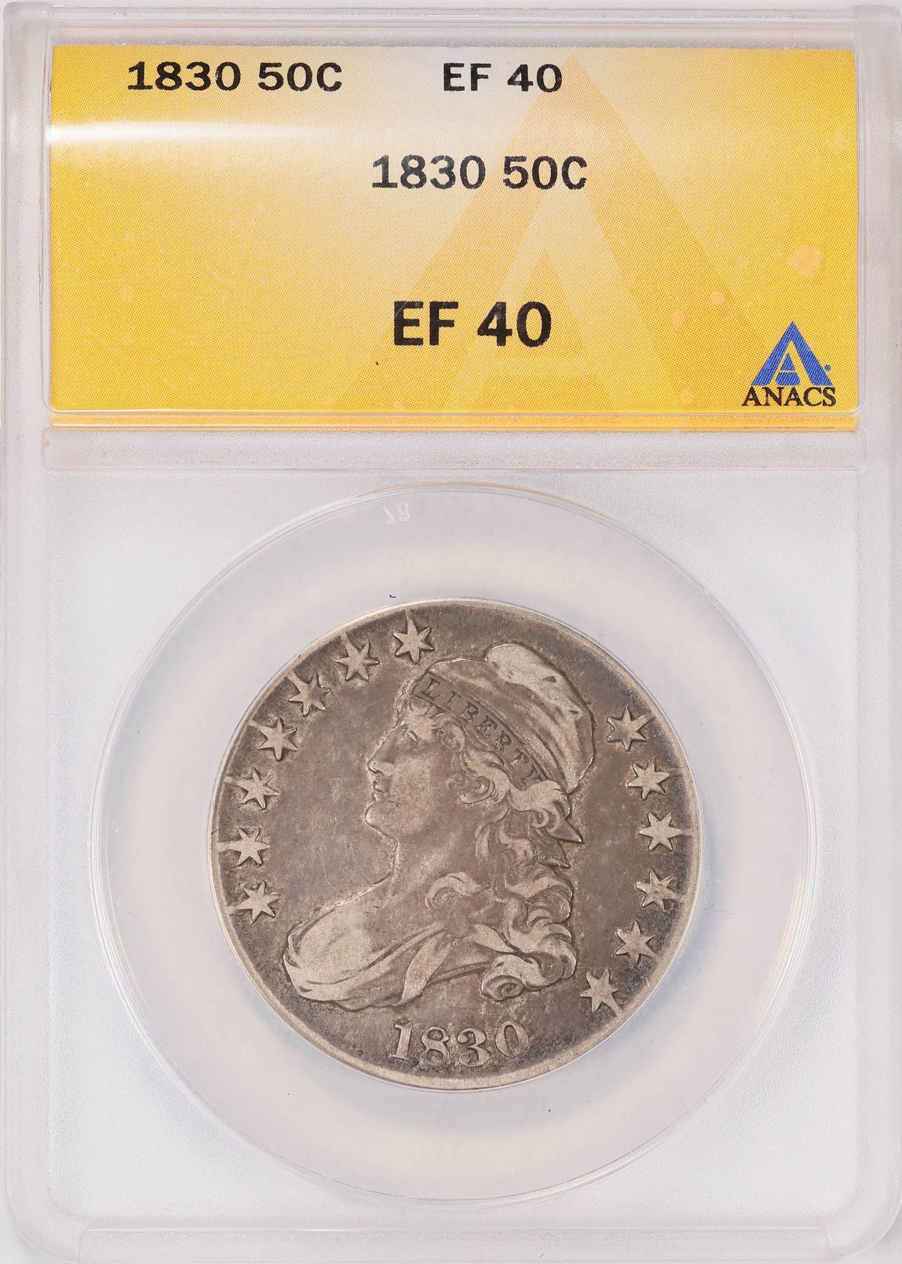 1830 Capped Bust Half Dollar ANACS XF-40 (Item 1757726) | GreatCollections Coin Auctions