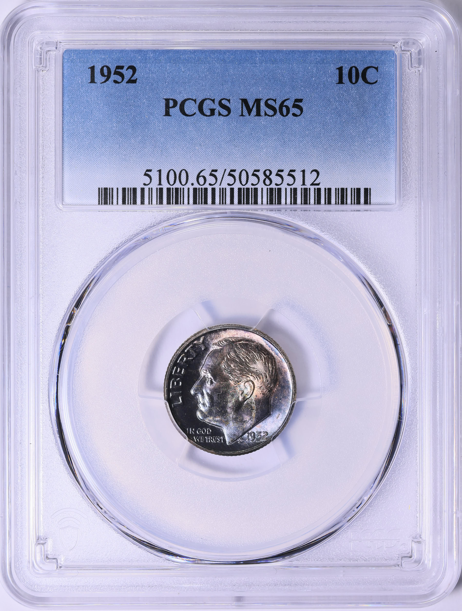 1952 Roosevelt Dime PCGS MS-65 (Toned) (Item 1757841 ...