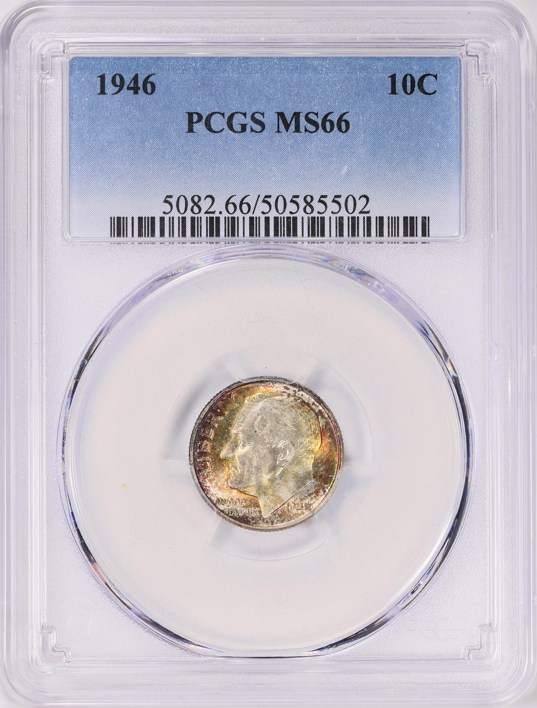 1946 Roosevelt Dime PCGS MS-66 (Toned) (Item 1757861 ...