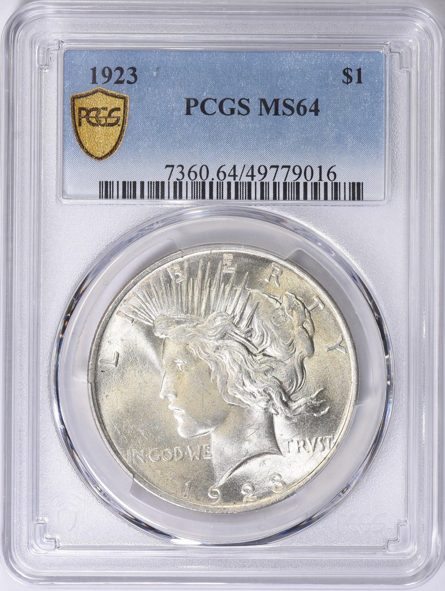 1923 Peace Silver Dollar PCGS MS-64 (Item 1757918) | GreatCollections Coin Auctions