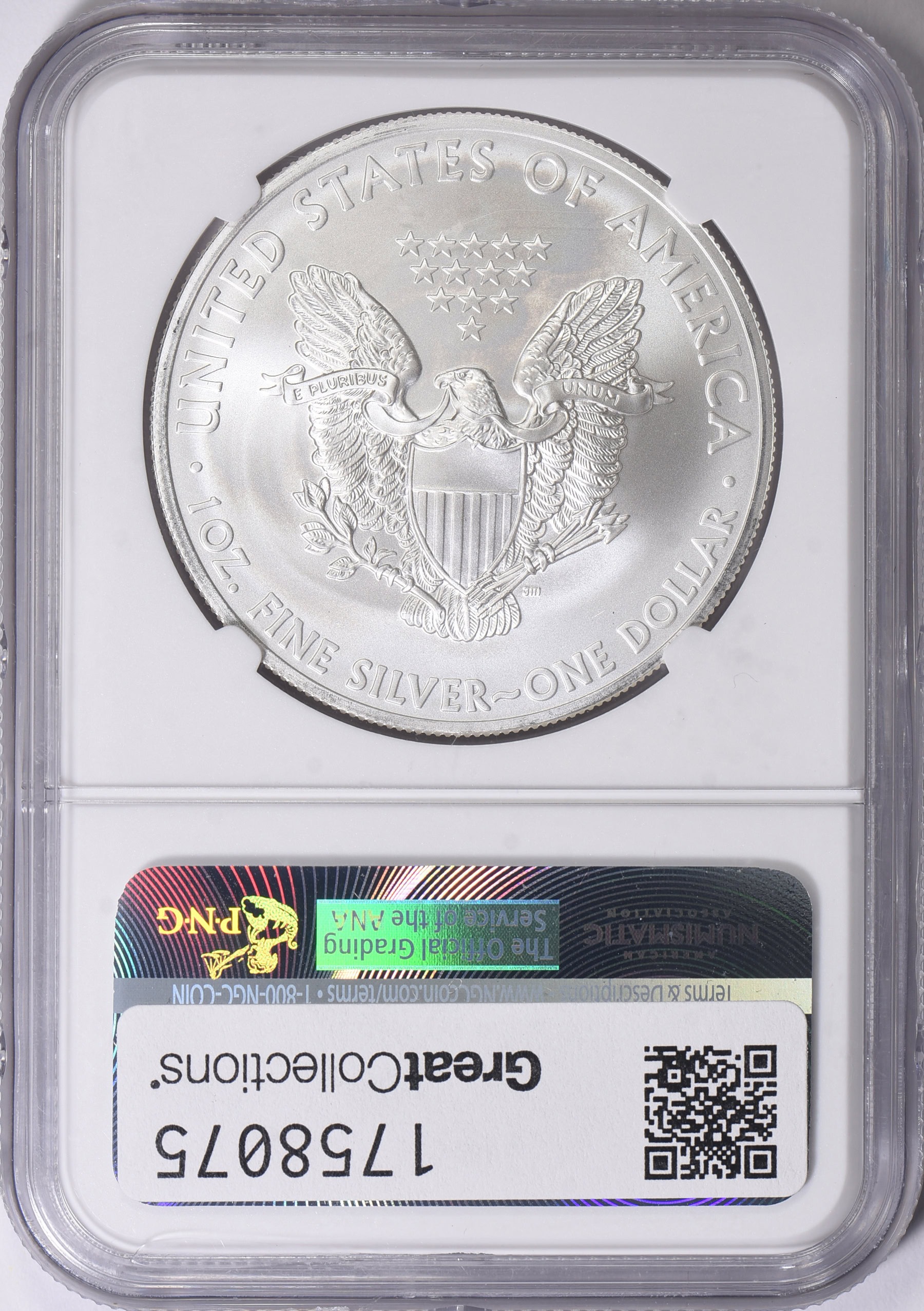 2012-(S) $1 Silver Eagle Struck at San Francisco NGC MS-69 (Golden Gate Bridge Label) (Item ...