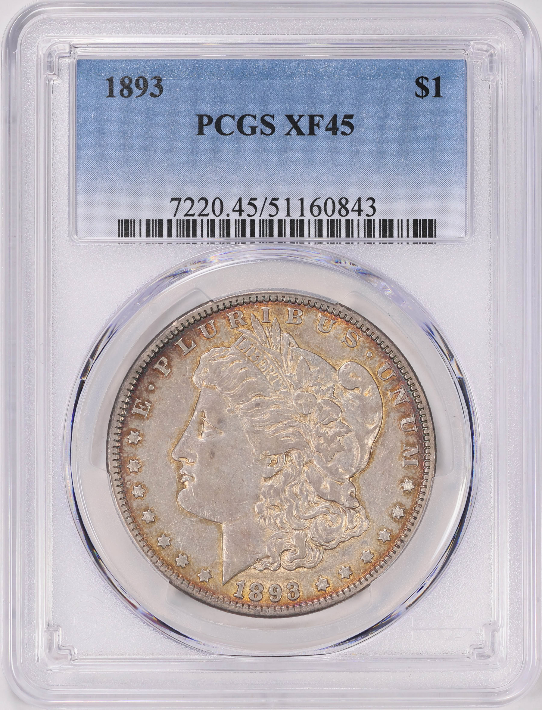 1893 Morgan Silver Dollar PCGS XF-45 (Item 1758082) | GreatCollections Coin Auctions