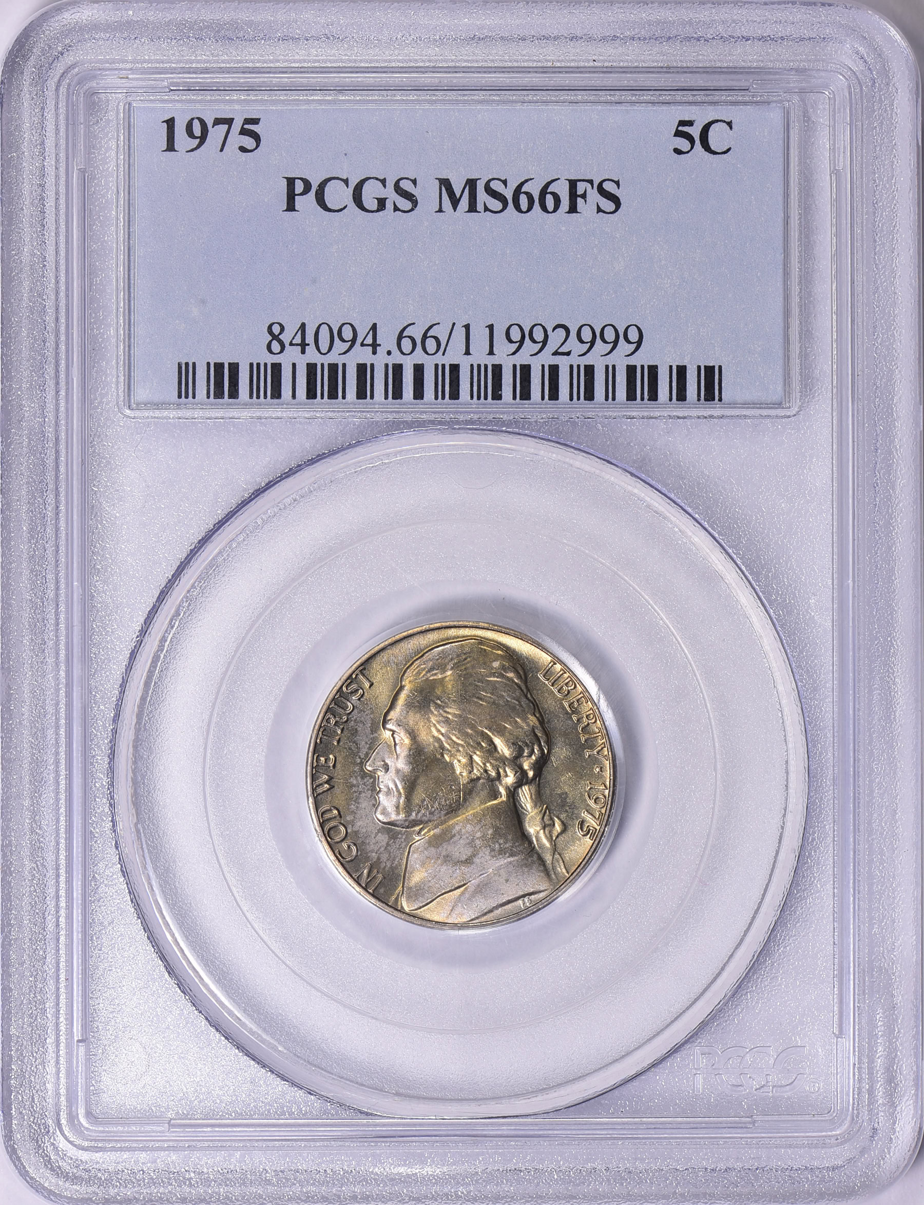 1975 Jefferson Nickel PCGS MS-66 FS (Item 1758087) | GreatCollections ...