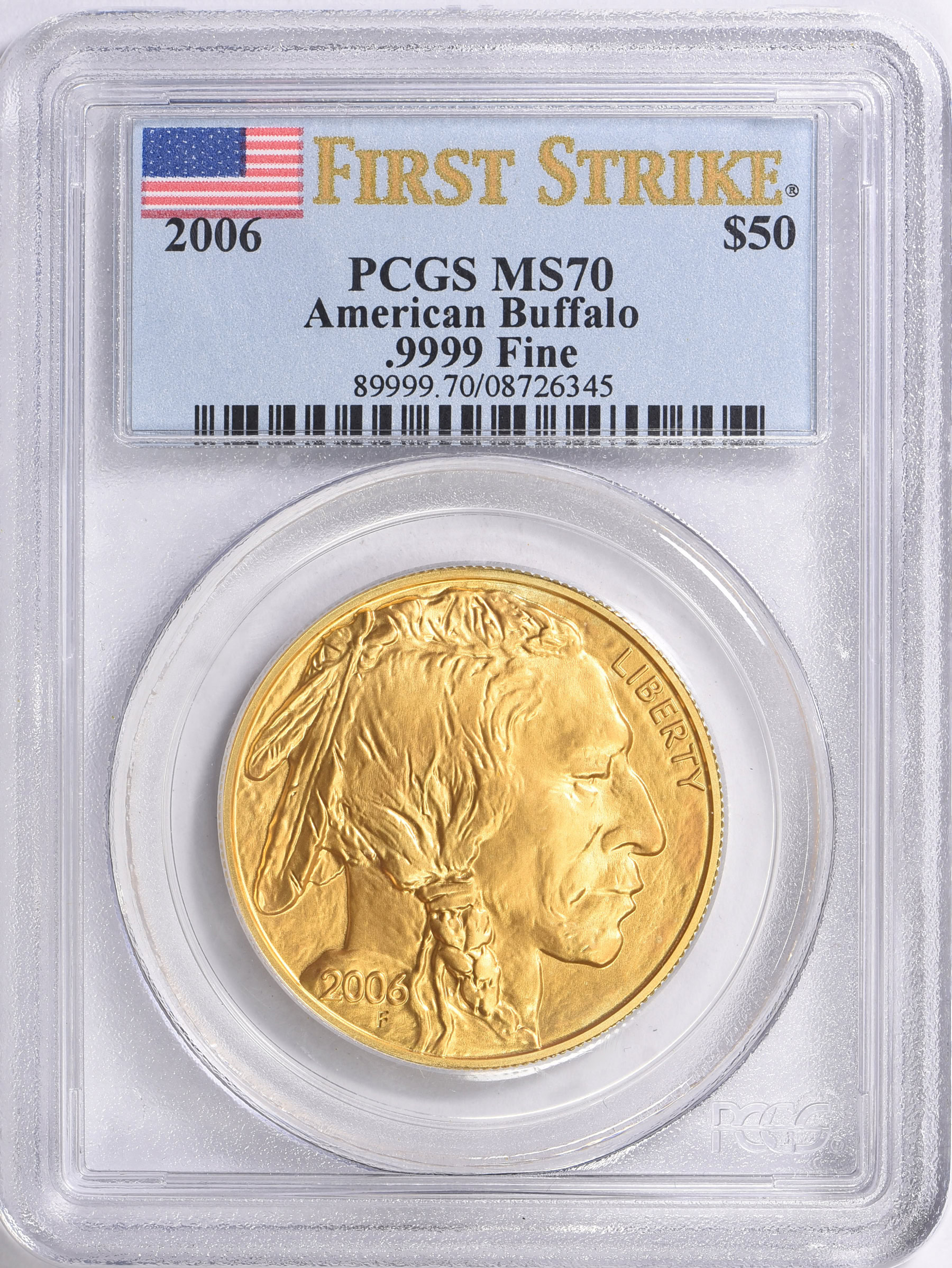 2006 $50 One-Ounce Gold American Buffalo First Strike PCGS MS-70 (Item 1758200 ...