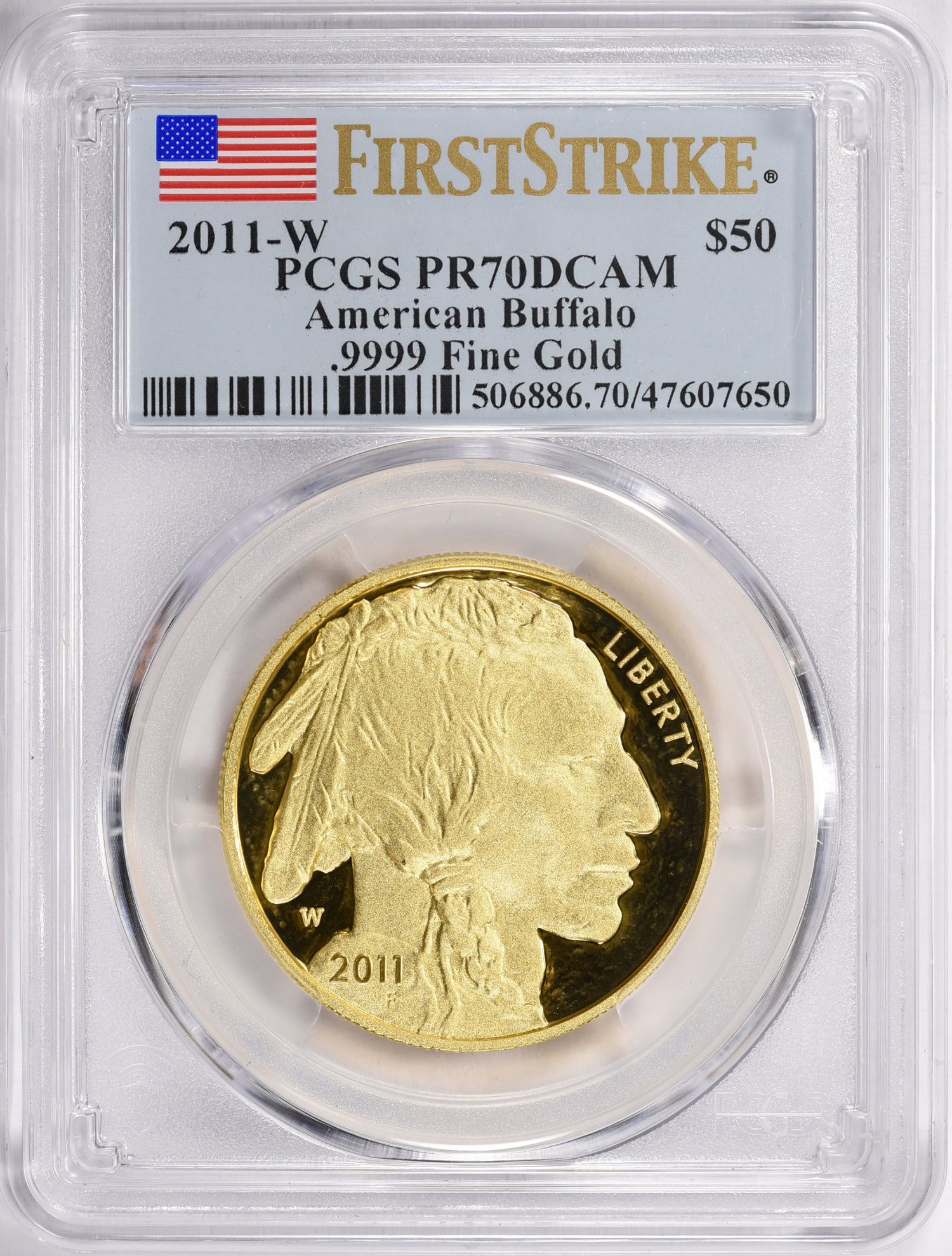 2011-W $50 One-Ounce Gold American Buffalo First Strike PCGS Proof-70 DCAM (Item 1758211 ...