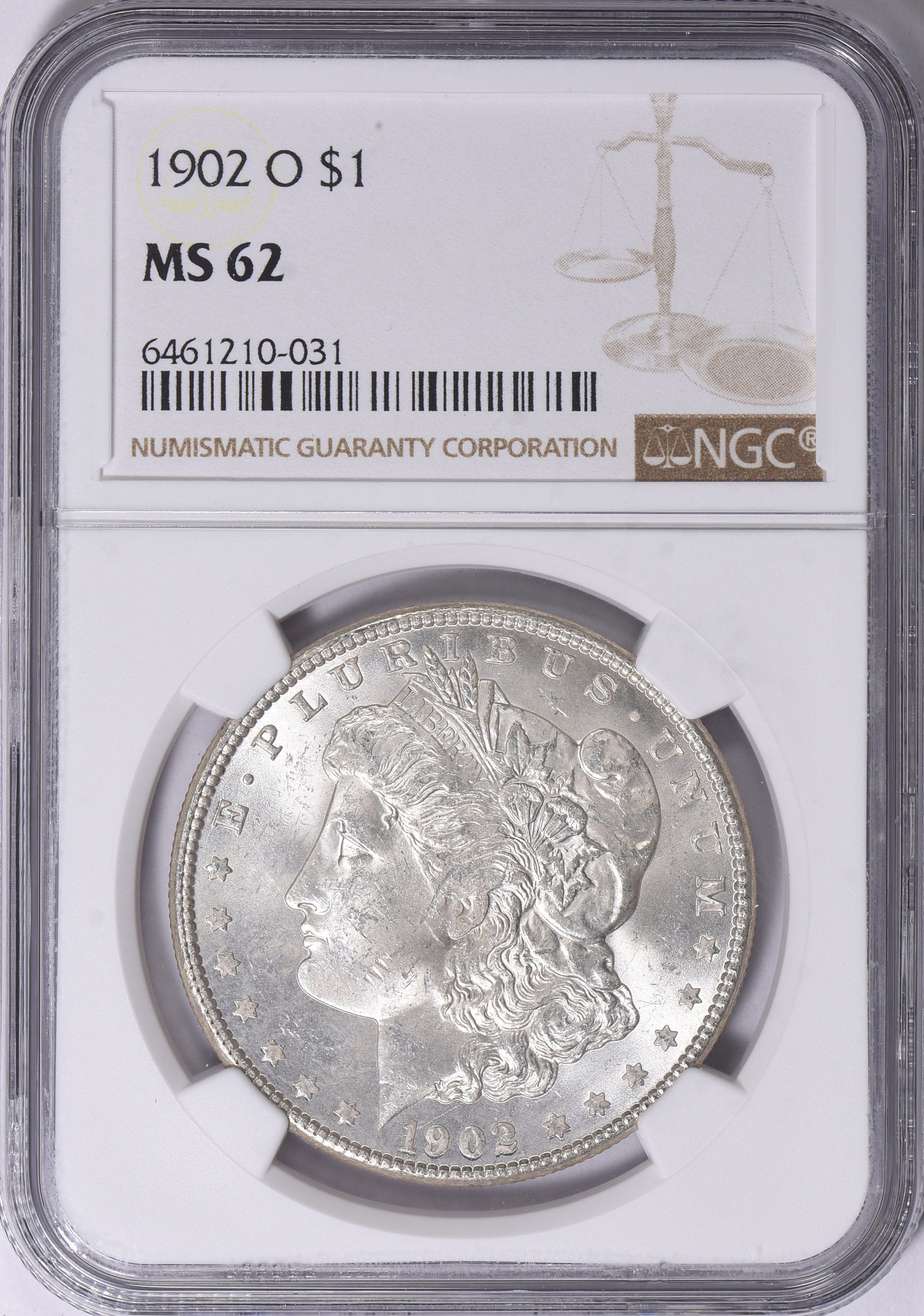 1902-O Morgan Silver Dollar NGC MS-62 (Item 1758336) | GreatCollections Coin Auctions