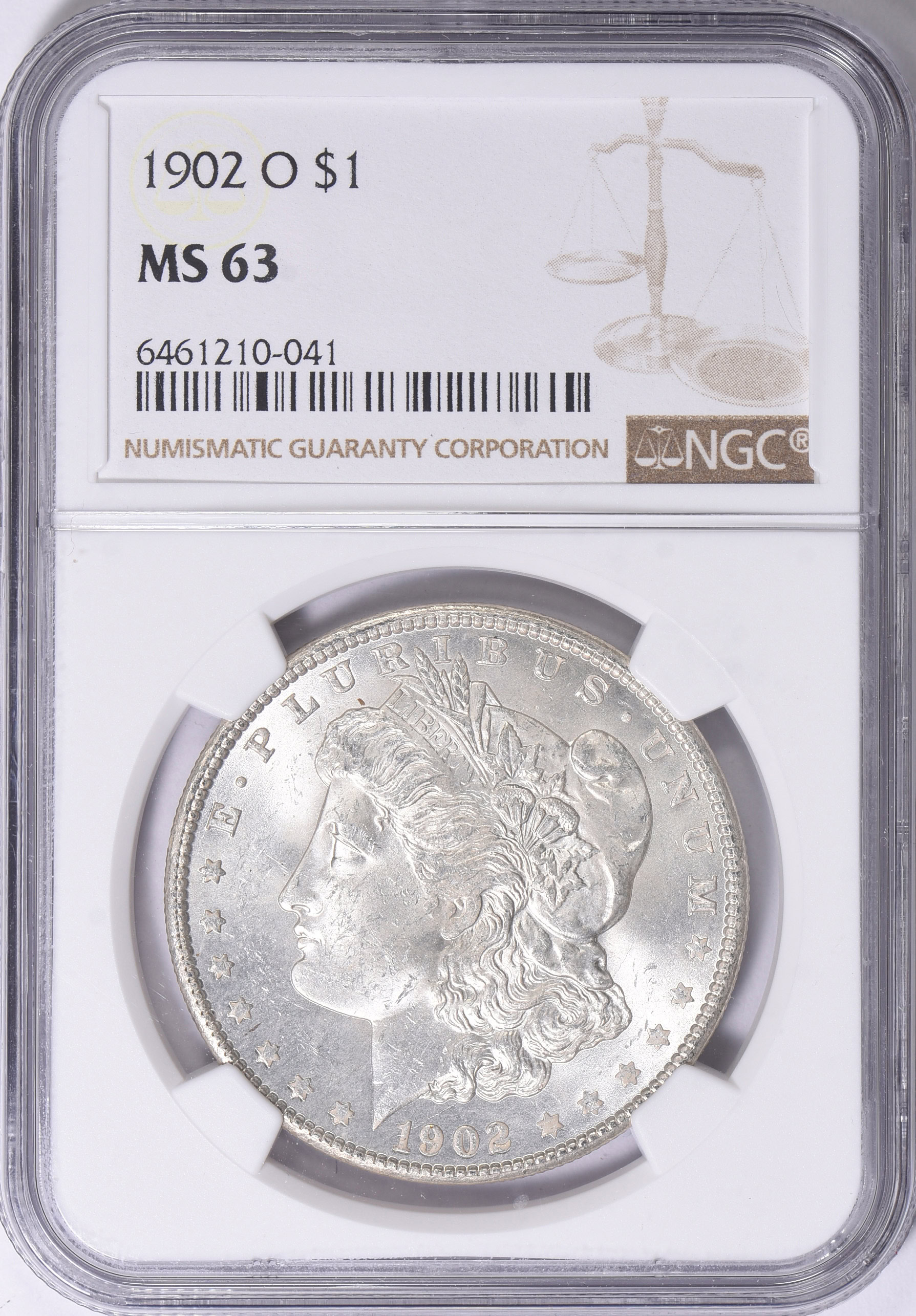 1902-O Morgan Silver Dollar NGC MS-63 (Item 1758340) | GreatCollections Coin Auctions