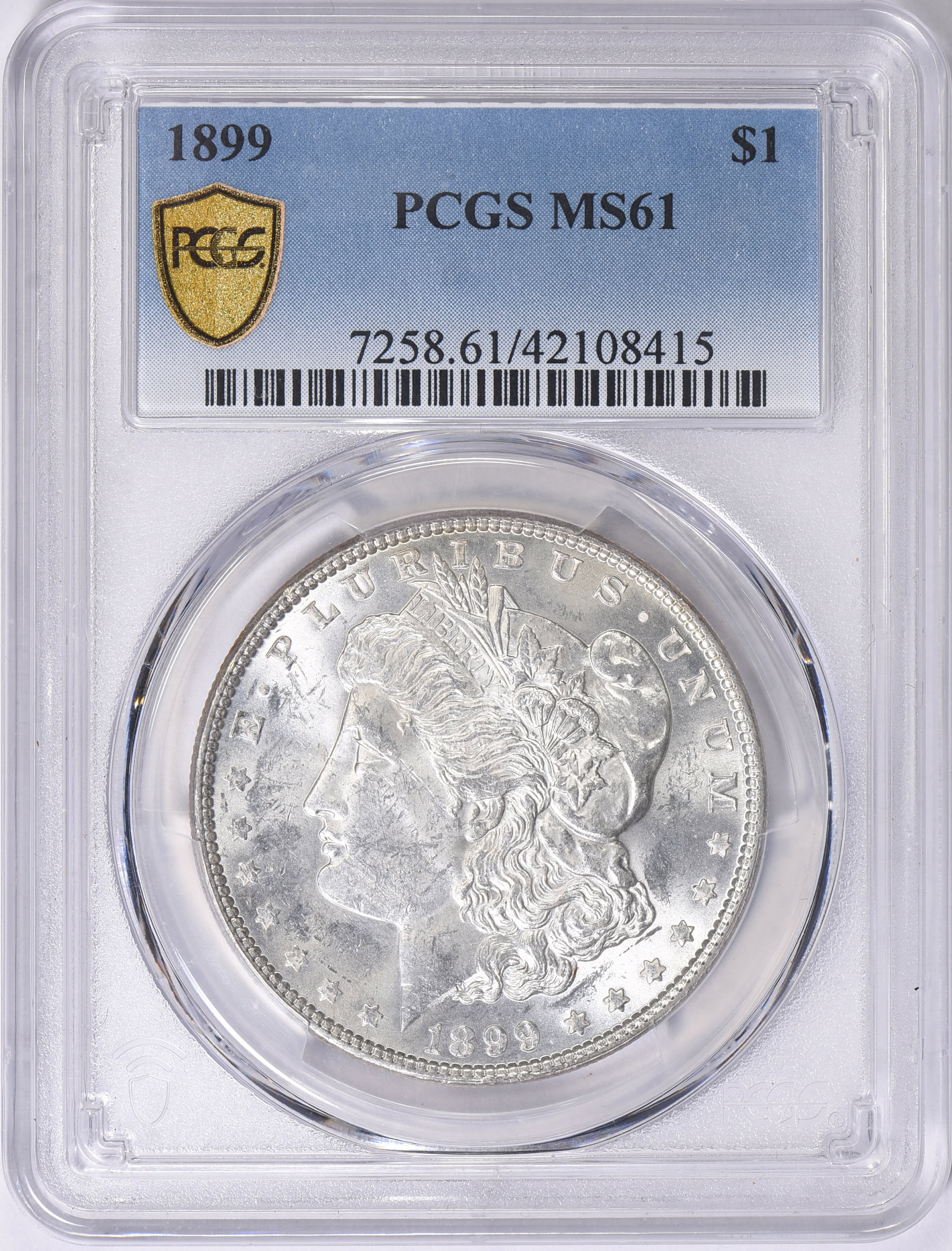 1899 Morgan Silver Dollar PCGS MS-61 (Item 1758345) | GreatCollections Coin Auctions