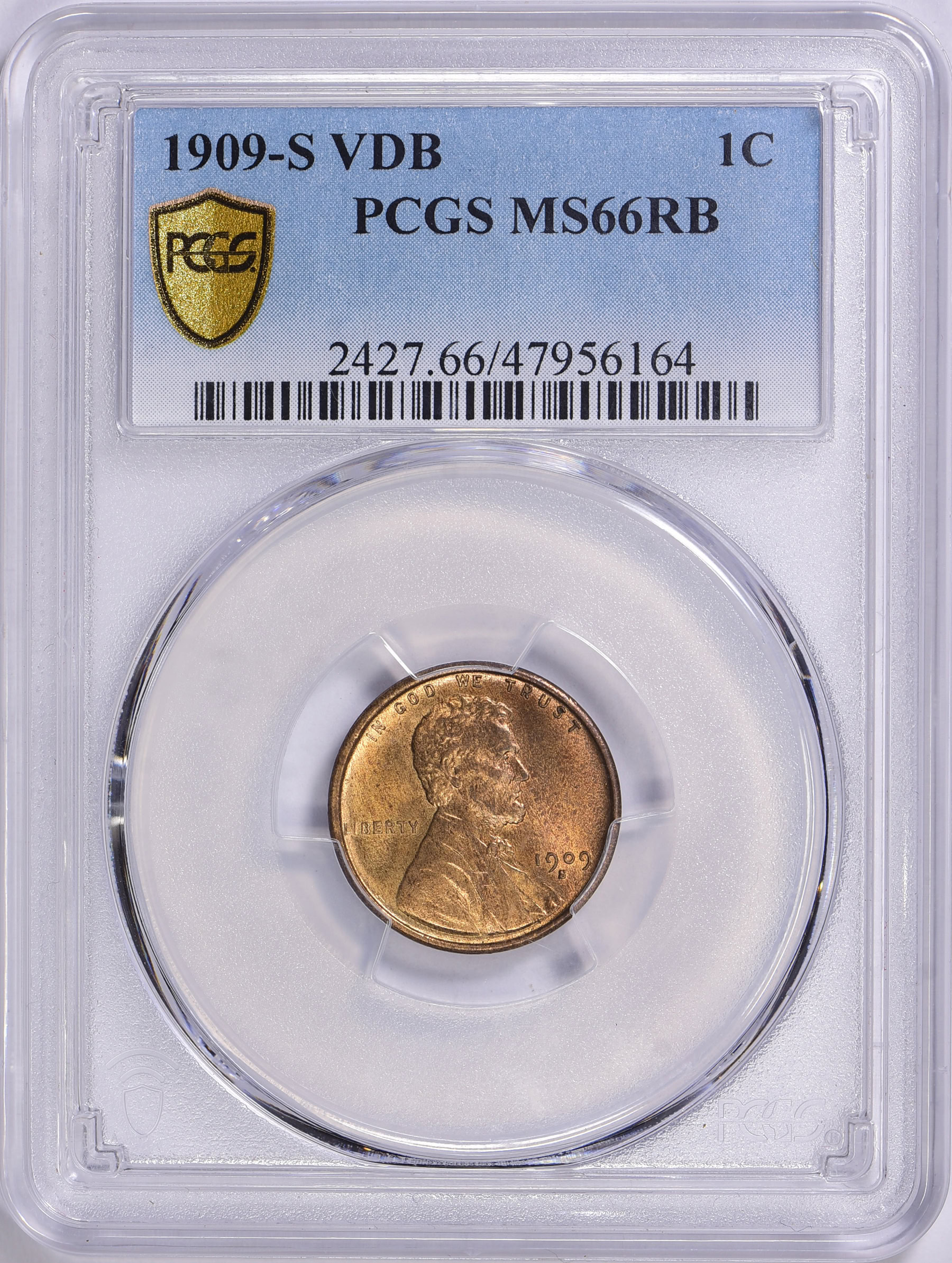 1909-S Lincoln Cent V.D.B. PCGS MS-66 RB (Item 1758367 ...