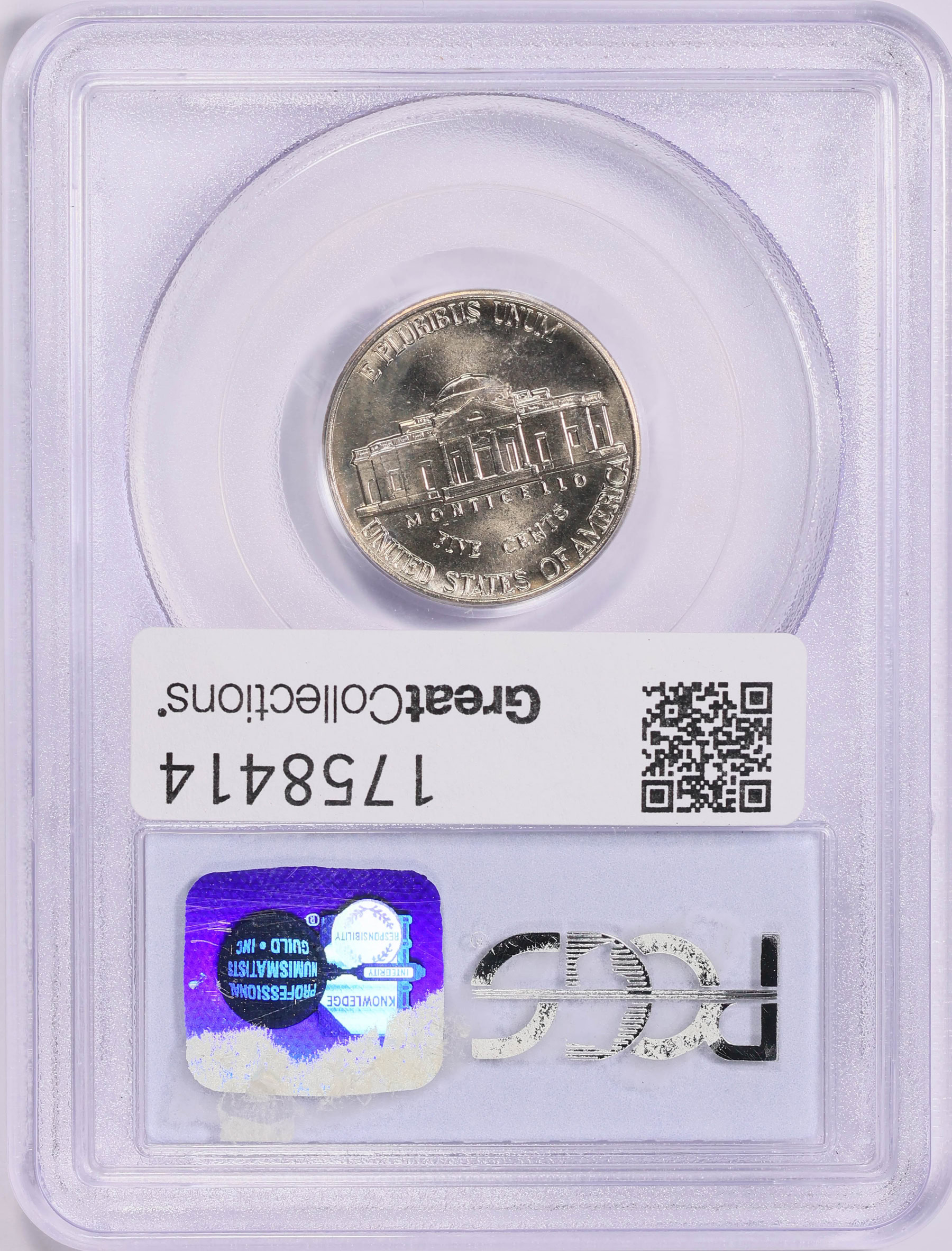 1988-D Jefferson Nickel PCGS MS-66 FS (Item 1758414) | GreatCollections ...
